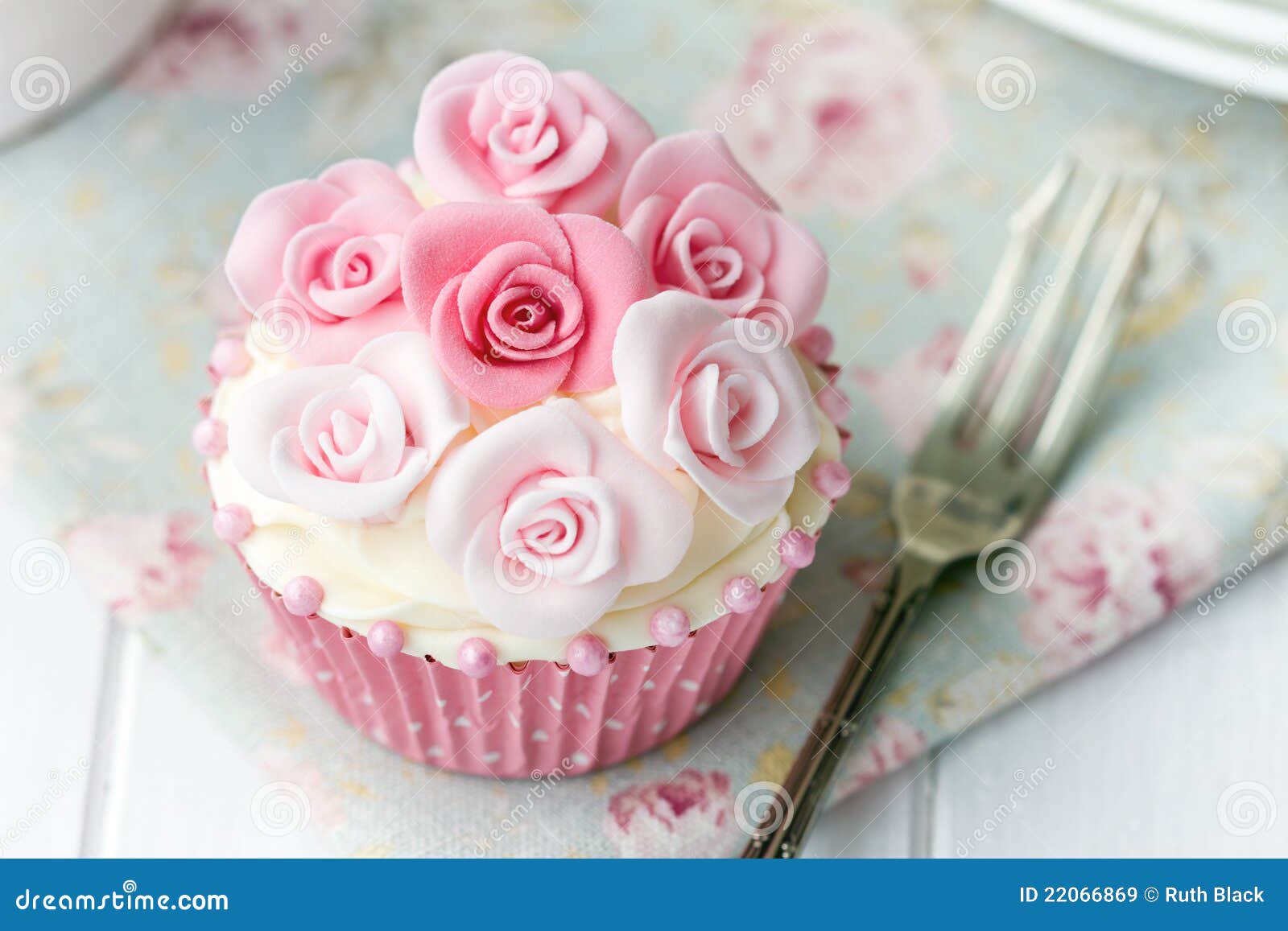 Rose cupcake stock image. Image of roses, luxury, iced - 22066869