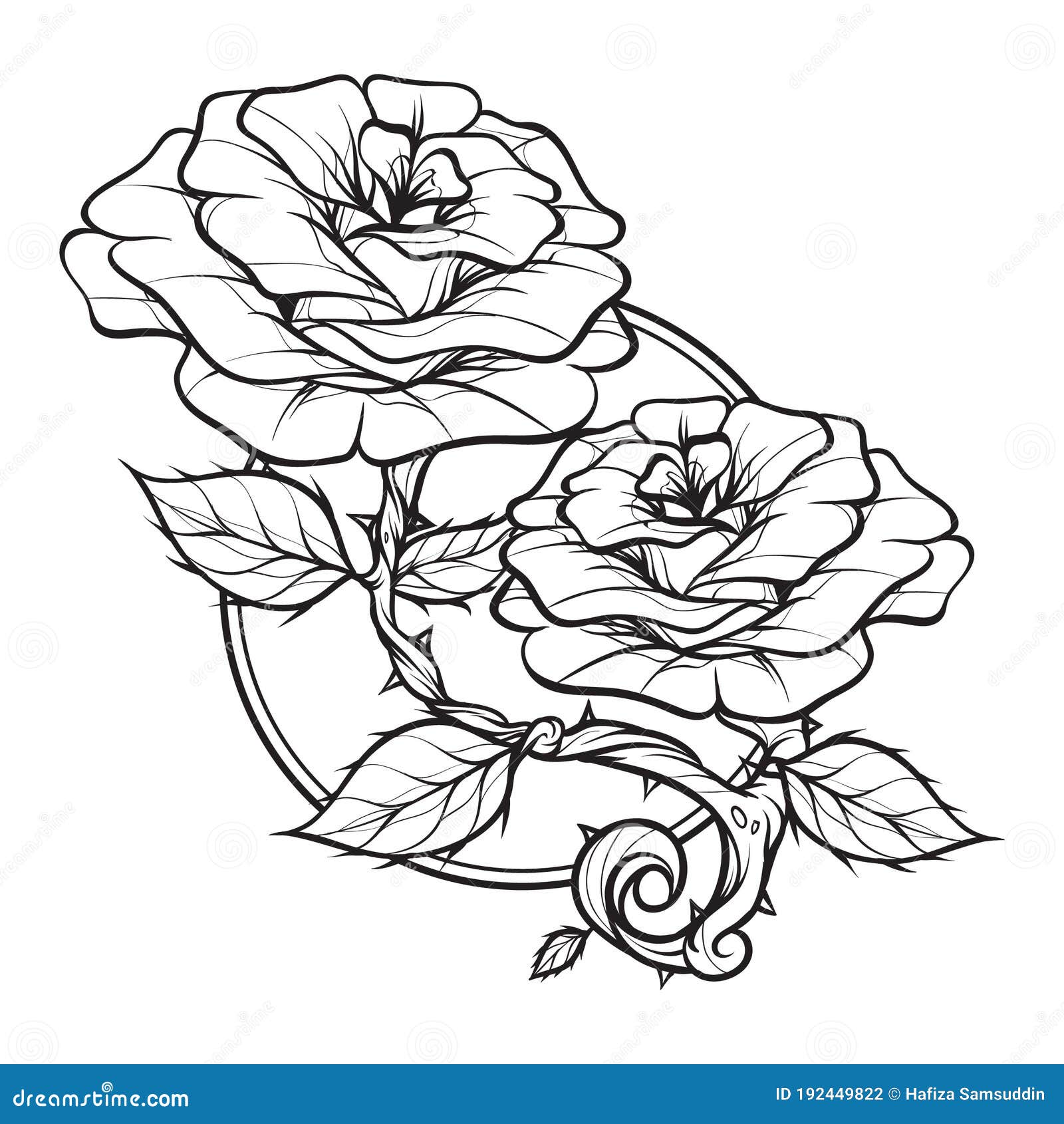 Rose Design Vector Illustration Isolated Flat Illustration Graphic ...