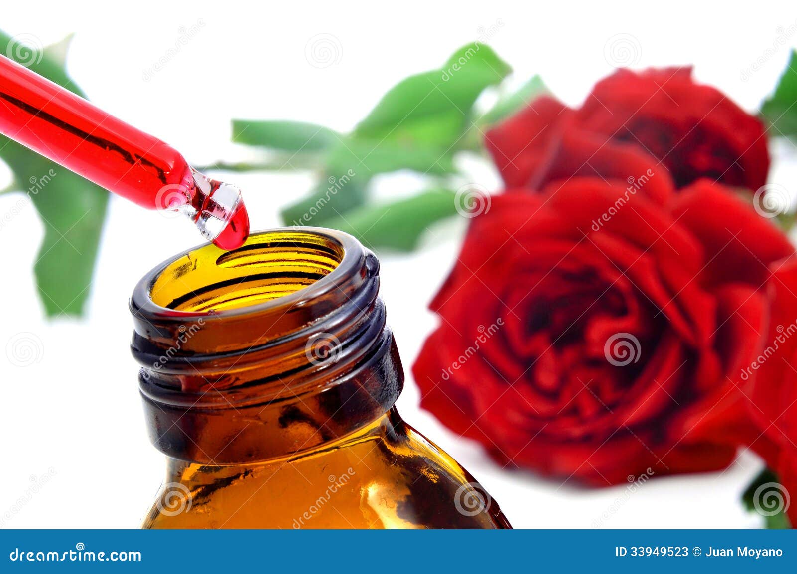 Rose essence stock image. Image of health, isolated, herbs - 33949523