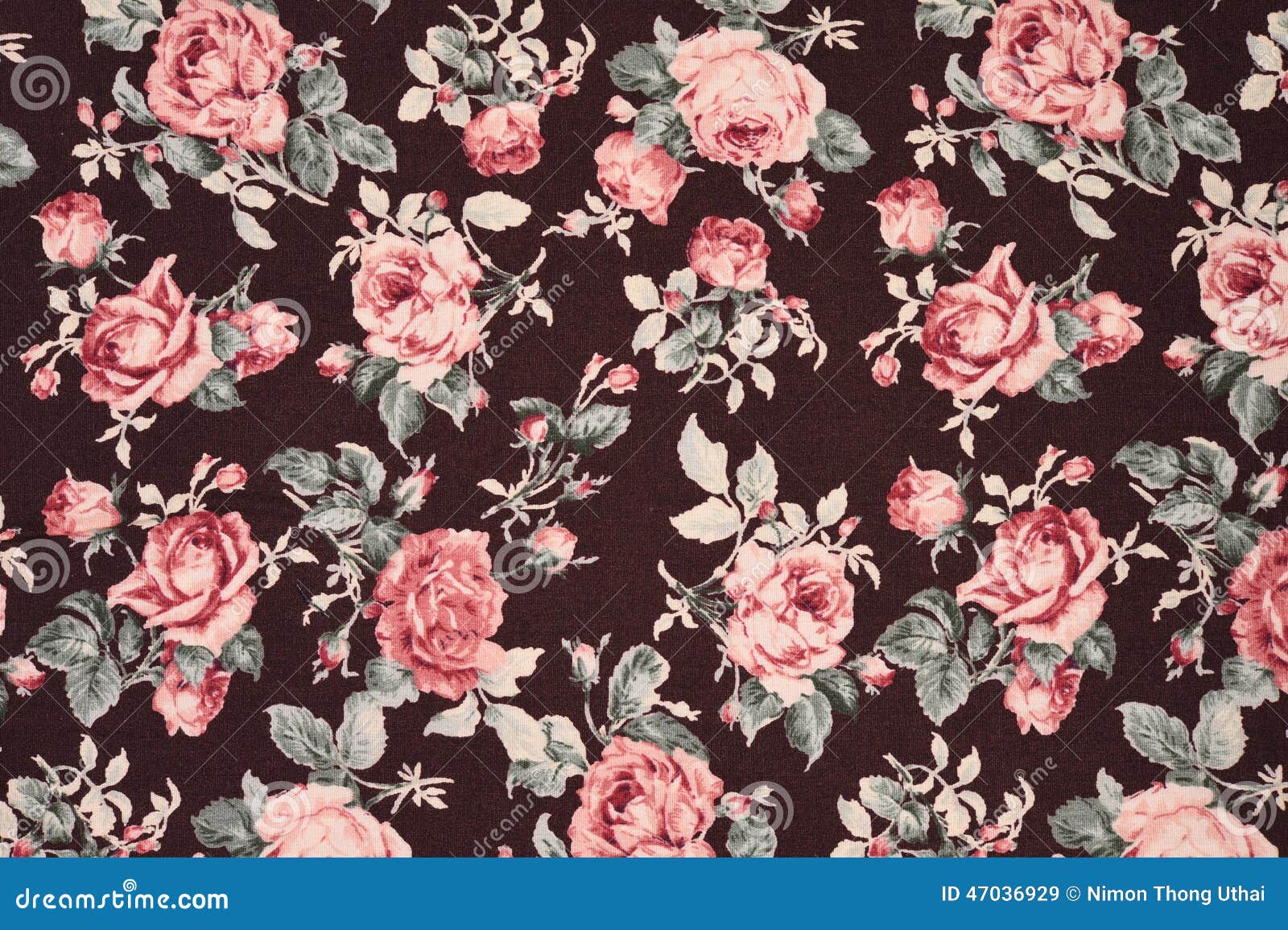 Vintage Rose Wallpaper Black