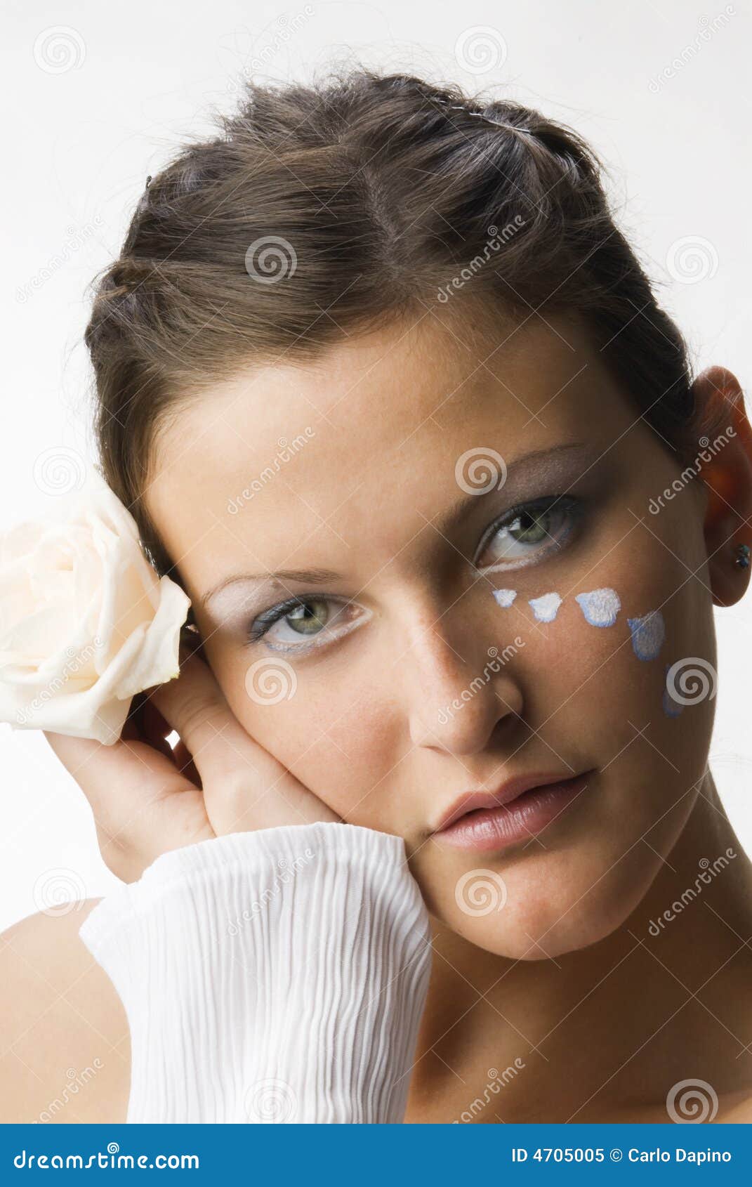 The rose and the face stock image. Image of fresh, look - 4705005