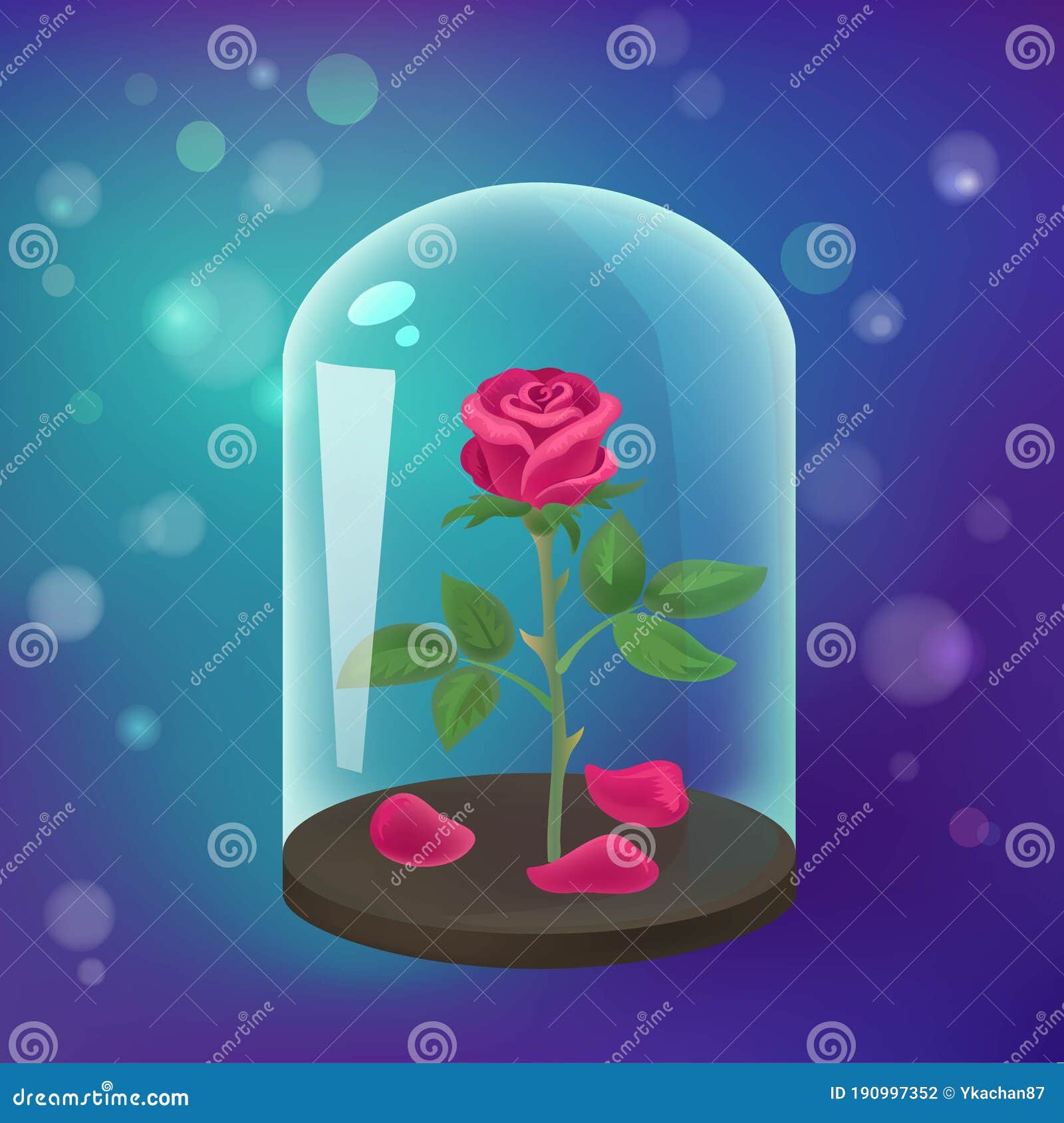 Rose in the Flask. Vector Illustration. Stock Vector - Illustration of ...