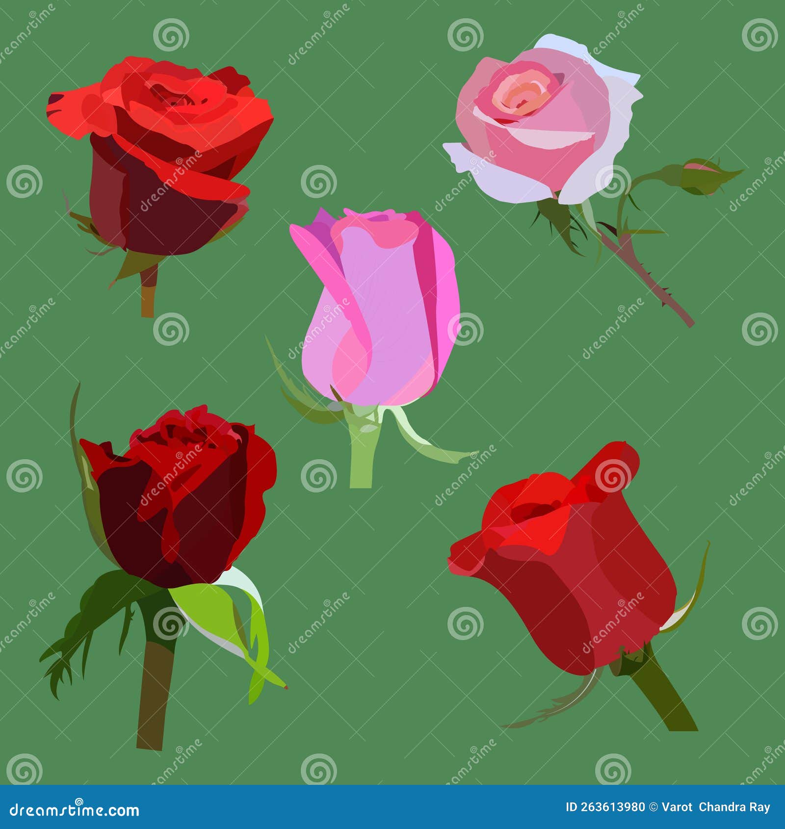 Rose Flower Avatar Vector Art Design Stock Vector - Illustration of ...
