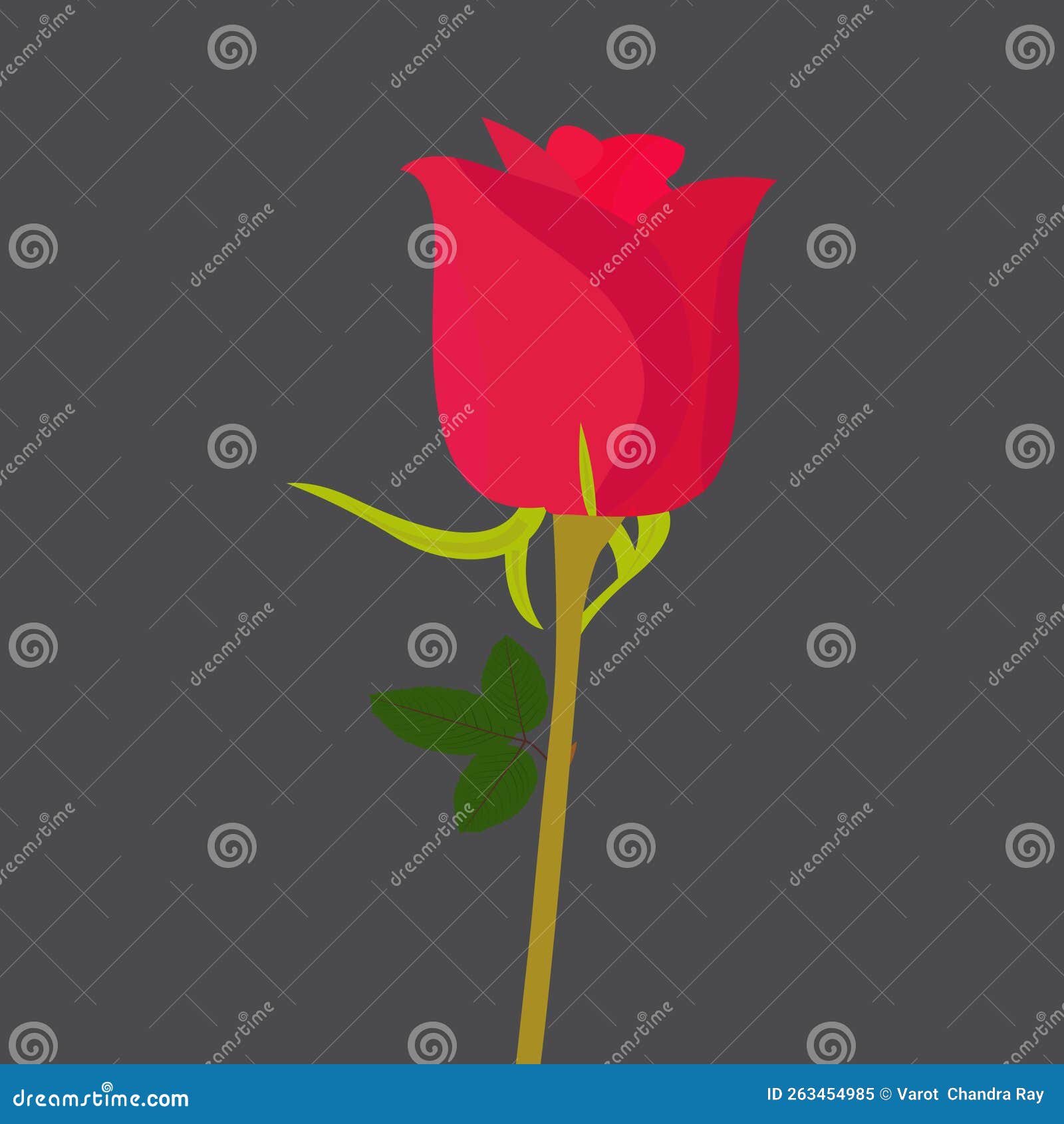 Rose Flower Avatar Vector Art Illustration. Stock Vector - Illustration ...