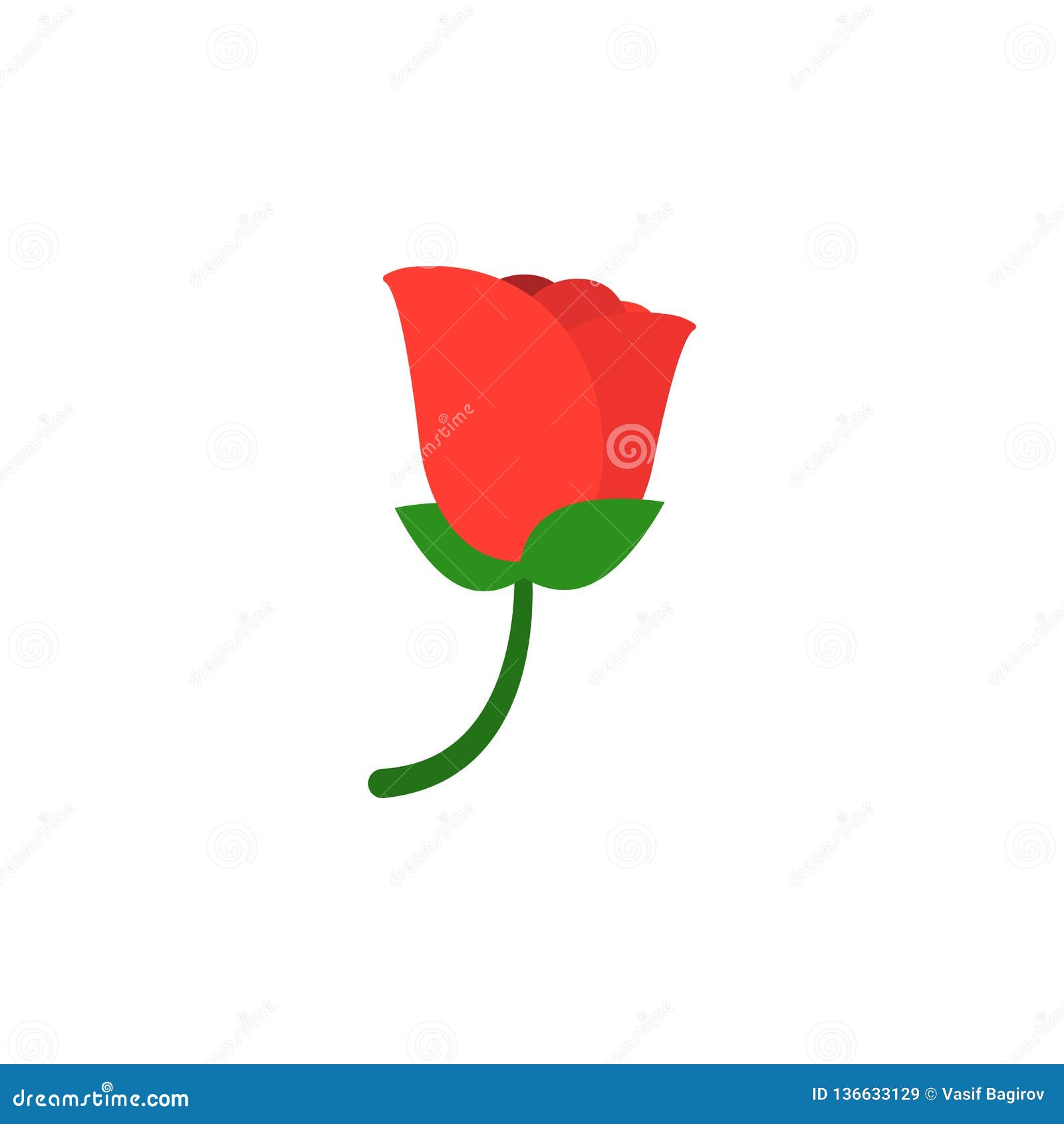Rose flower icon stock illustration. Illustration of rose - 136633129