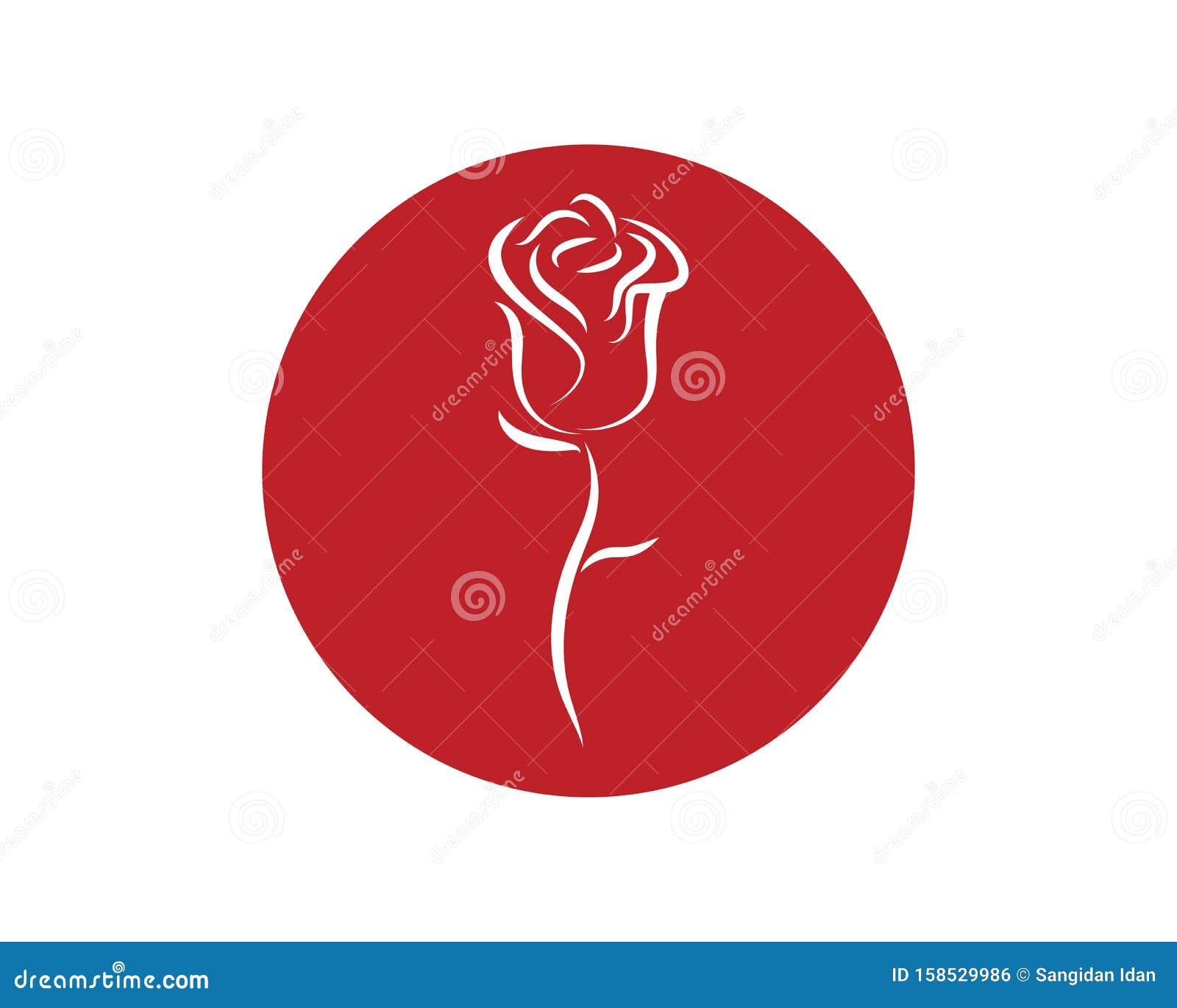 Rose Flower Logo Vector Template Stock Vector - Illustration of symbol ...