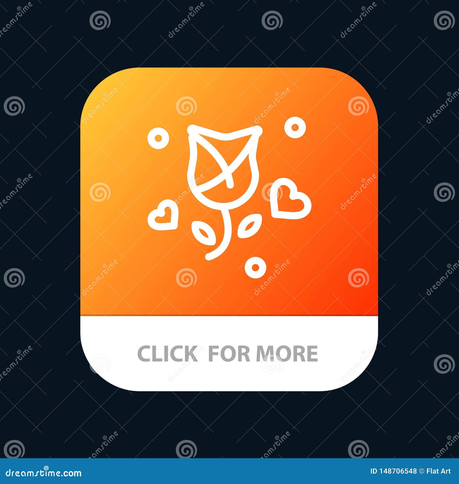Rose, Flower, Love, Propose, Valentine Mobile App Button. Android and ...