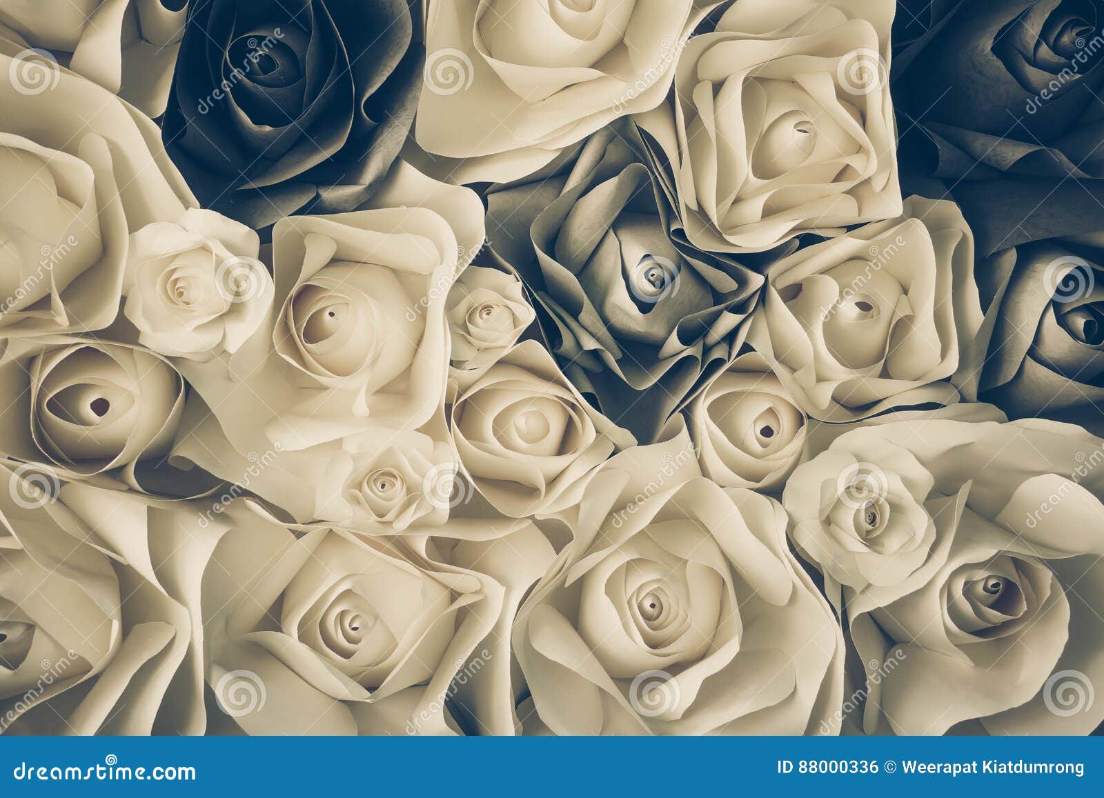 Rose flower made of paper stock photo. Image of love - 88000336
