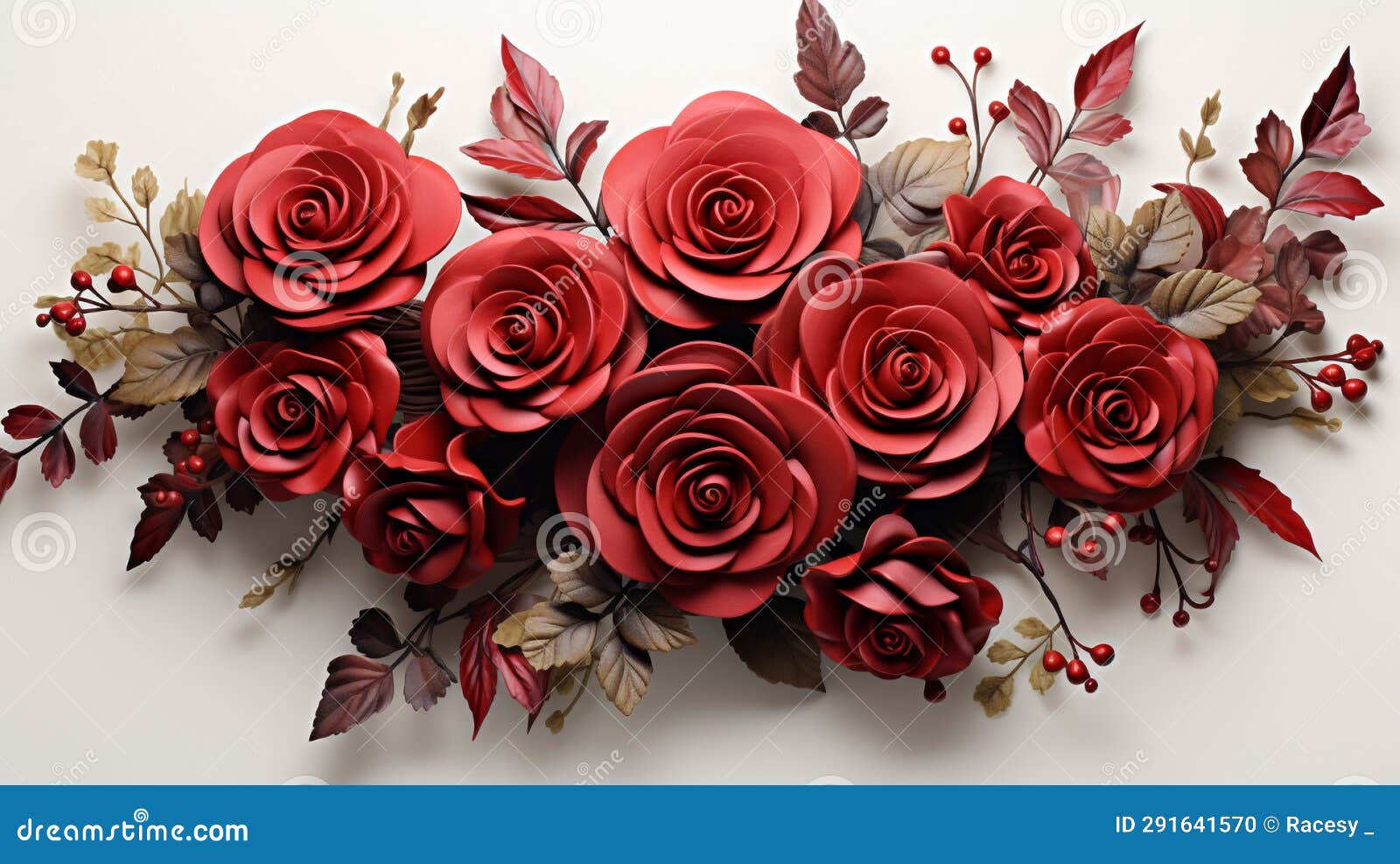 Rose Flower Template for Wedding Stock Illustration - Illustration of ...