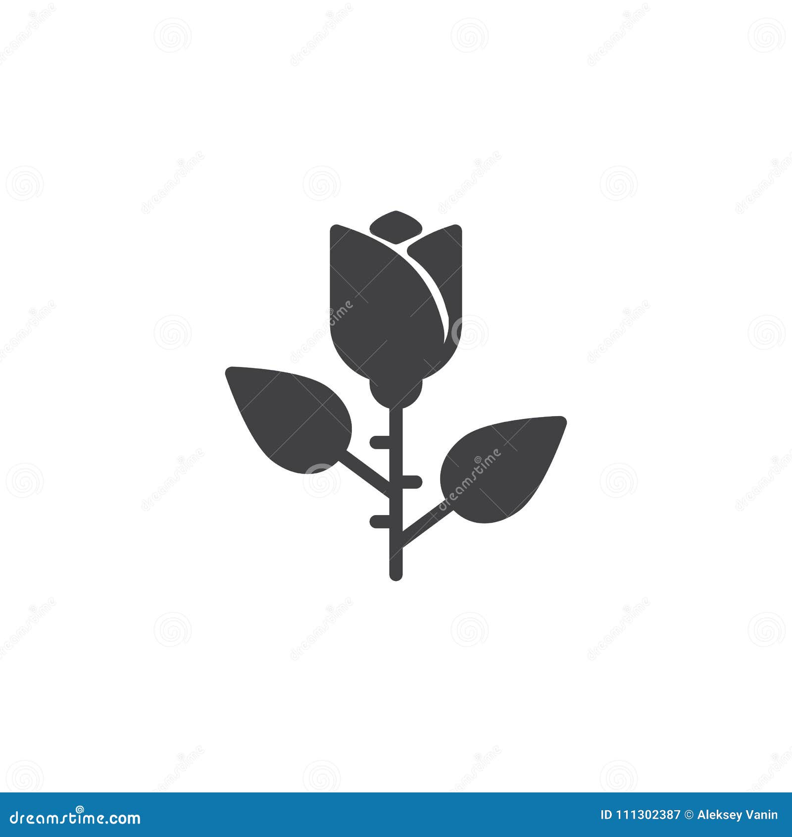 Rose flower vector icon stock vector. Illustration of perfect - 111302387