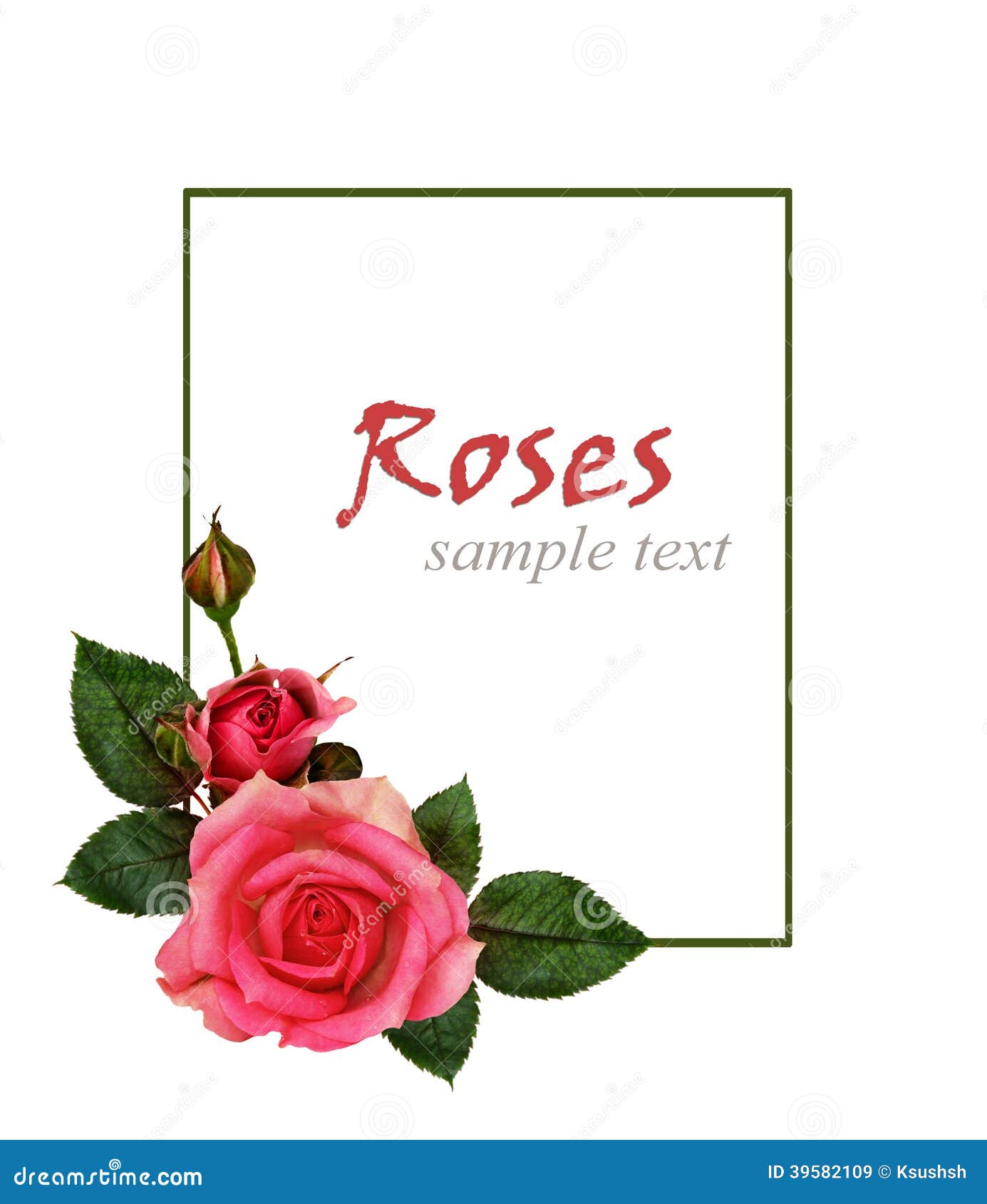 Rose flowers composition stock illustration. Illustration of bouquet ...