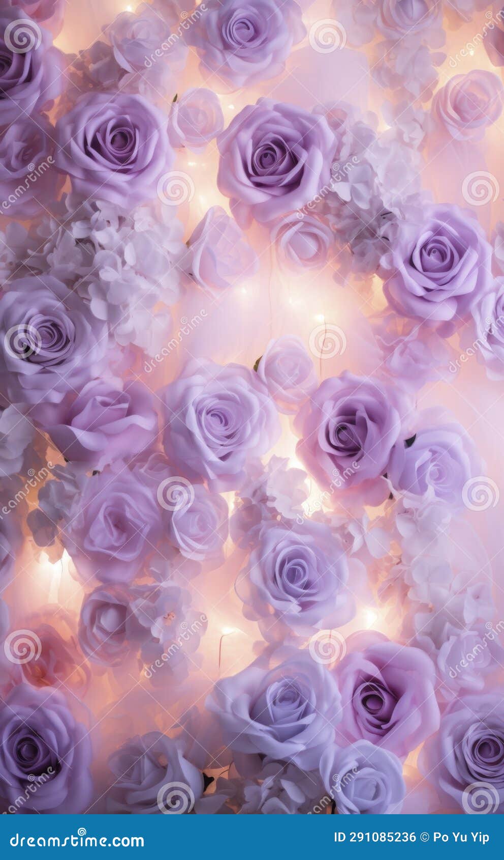 Rose Flowers Frame with Gradient Backlight and Subtle Gold Lines Stock ...