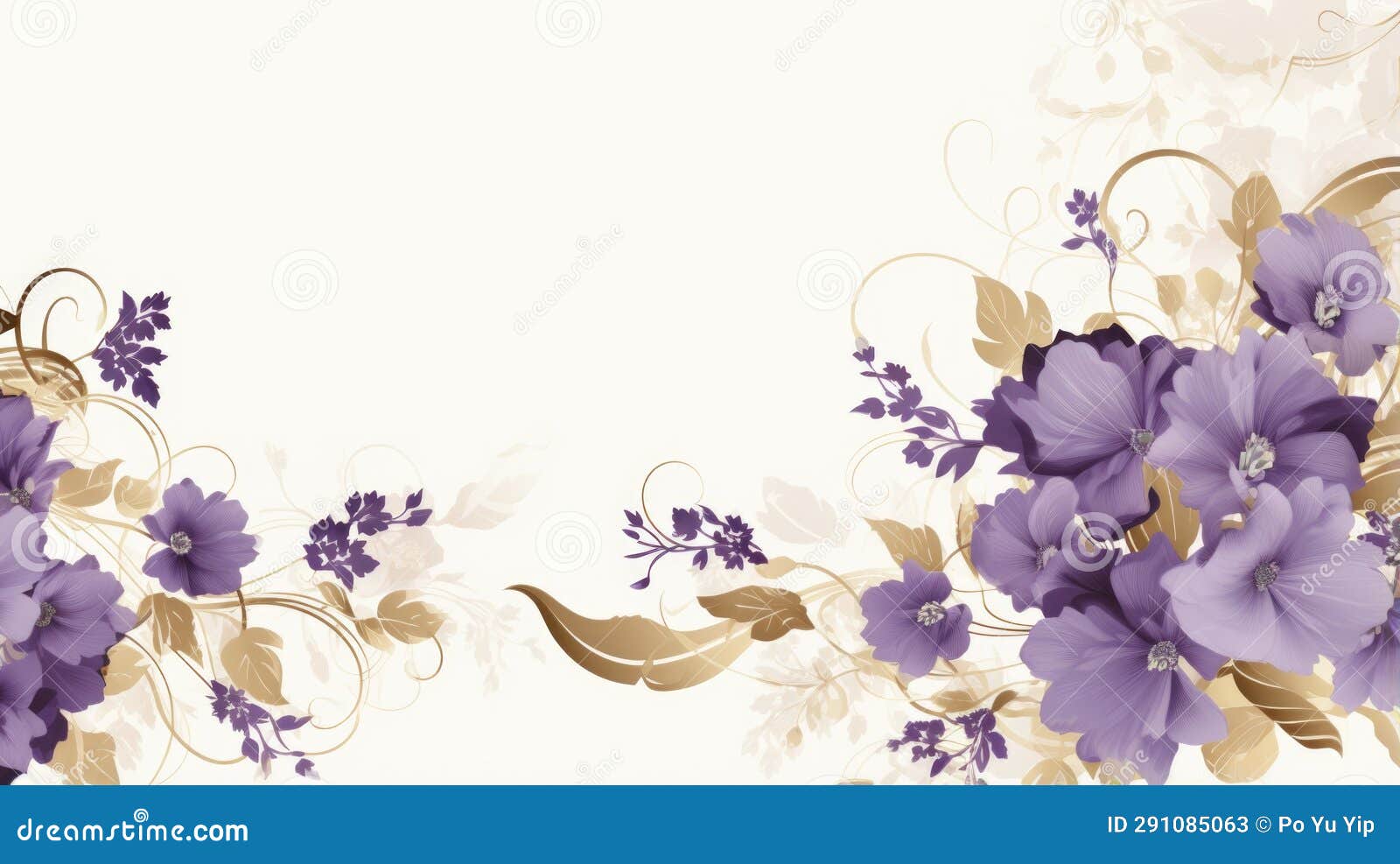 Rose Flowers Frame with Gradient Backlight and Subtle Gold Lines Stock ...