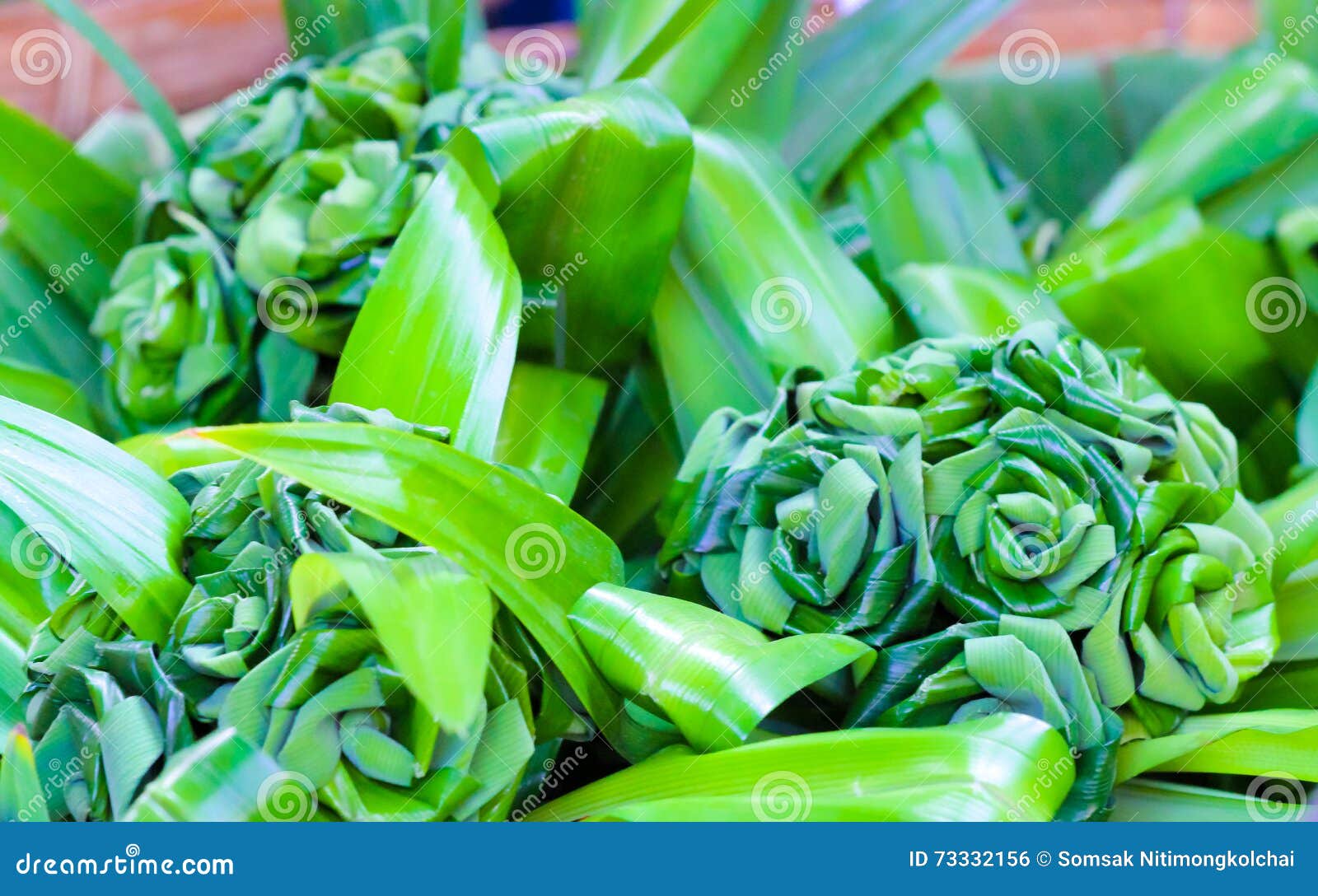 Rose Flowers Made from Pandan Leaves Stock Photo - Image of aroma ...