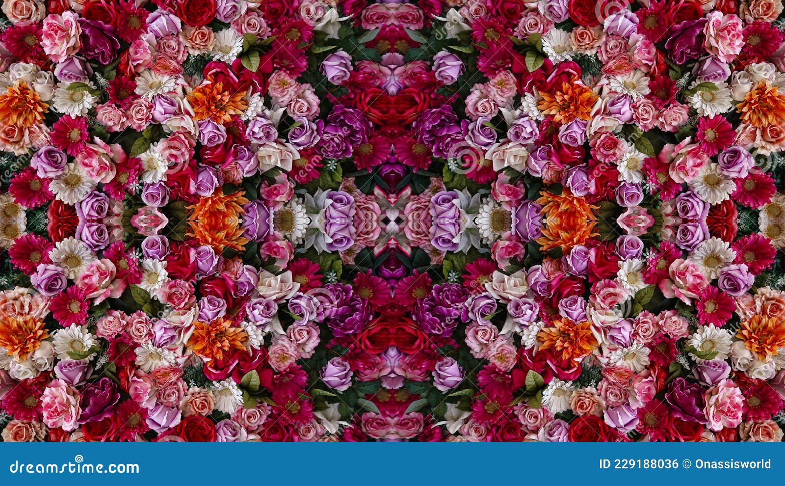 Rose Flowers Matrix Abstract Background Stock Illustration ...