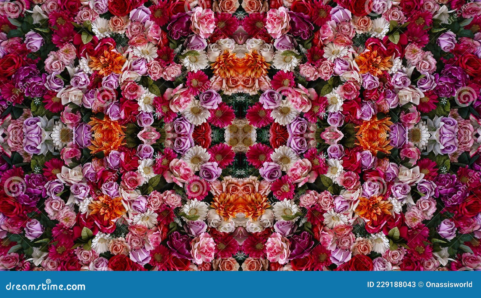 Rose Flowers Matrix Abstract Background Stock Illustration ...