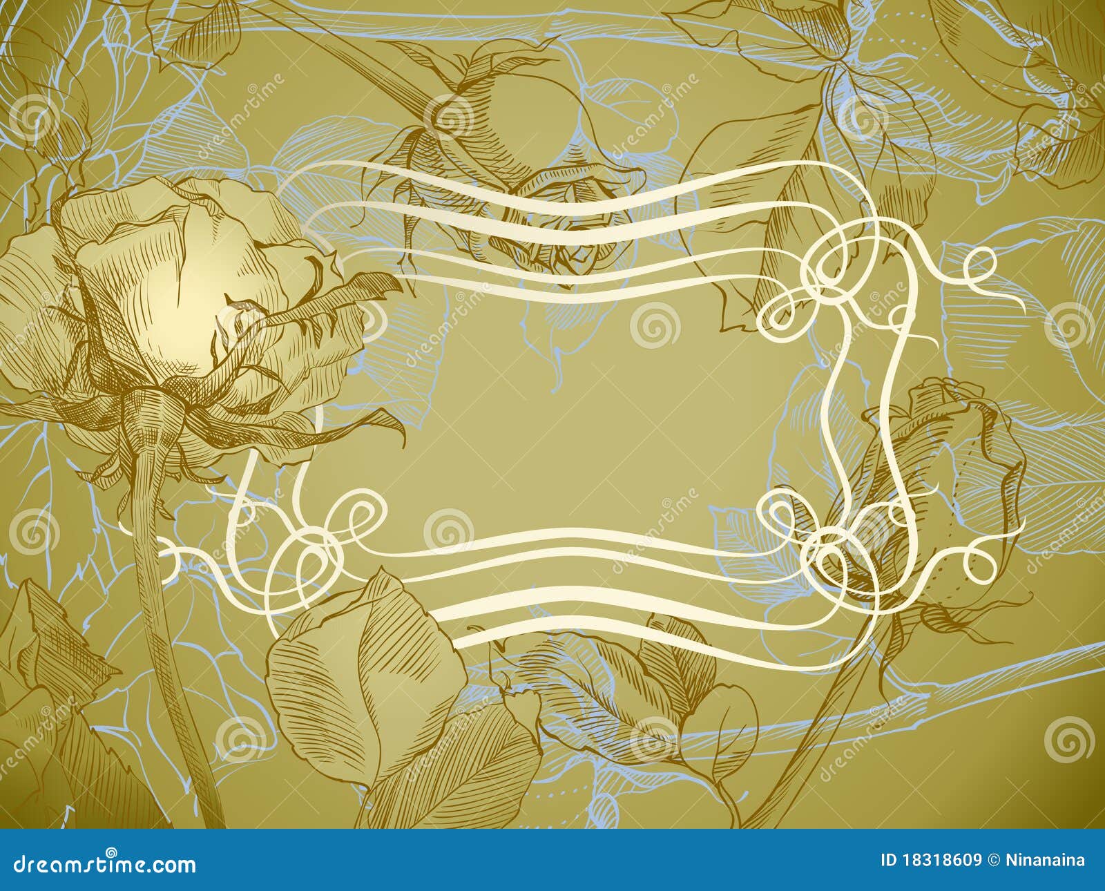 Rose frame stock vector. Illustration of event, greeting - 18318609