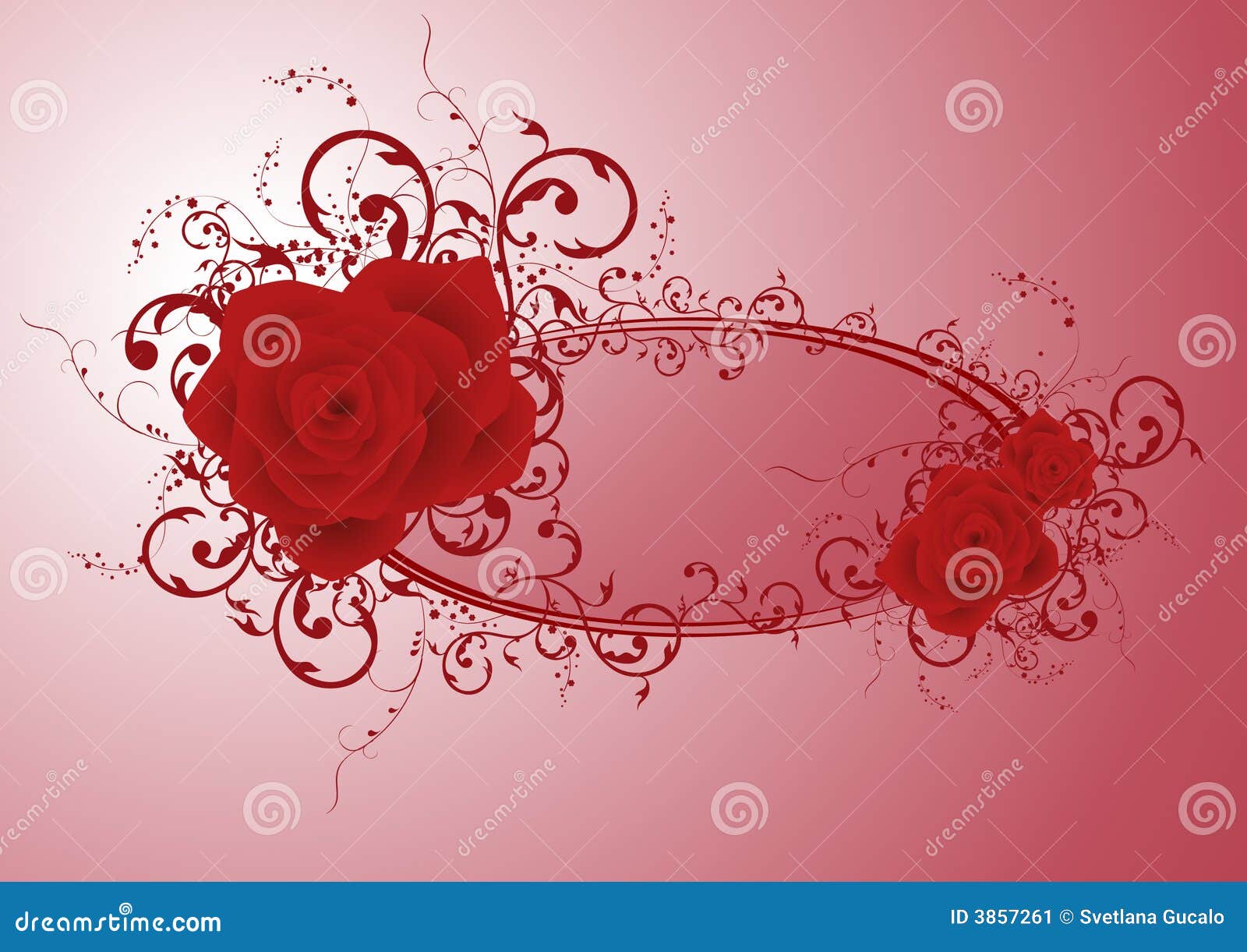 Rose frame stock vector. Illustration of card, flower - 3857261