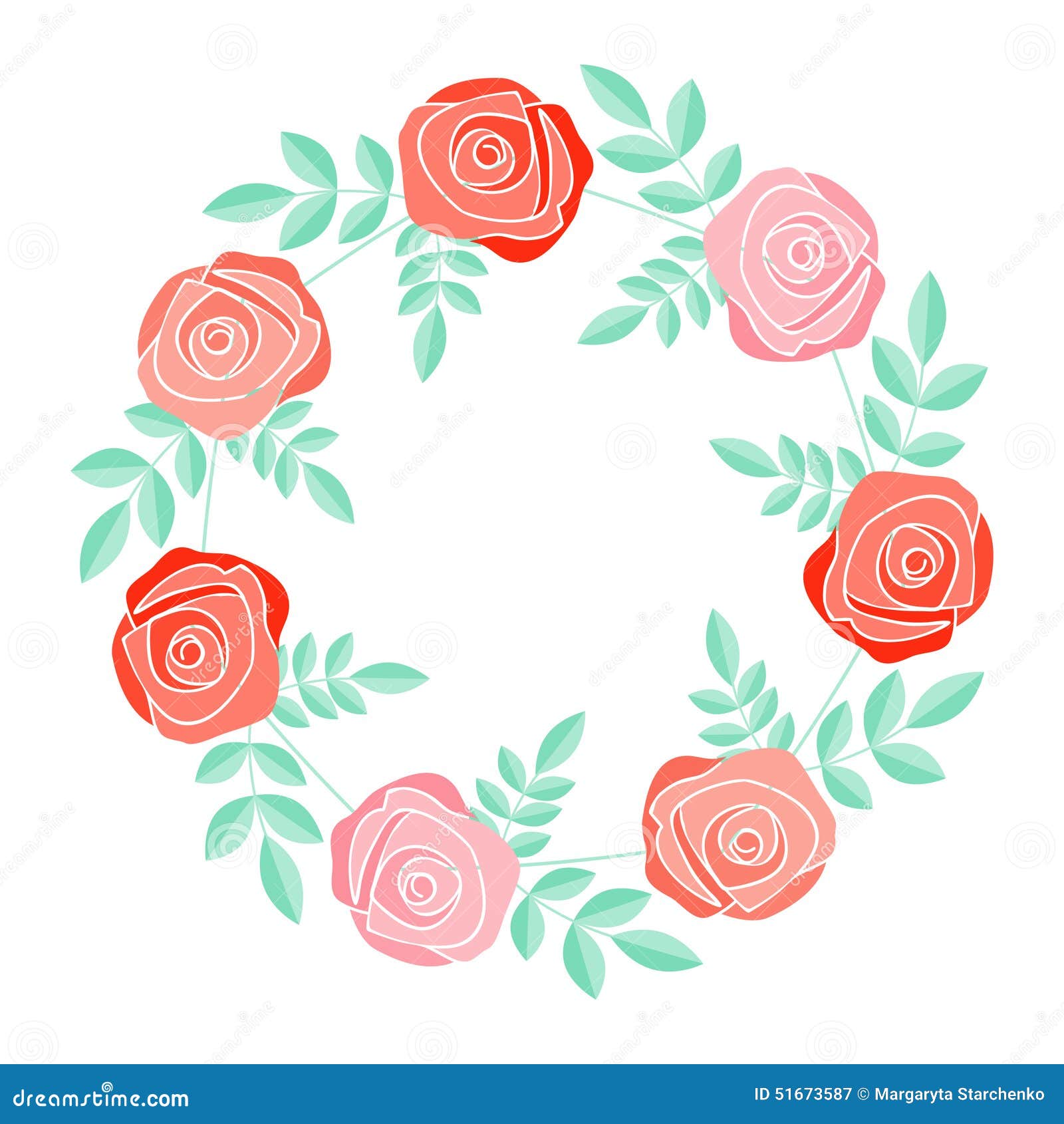 Rose frame stock vector. Illustration of border, pink - 51673587