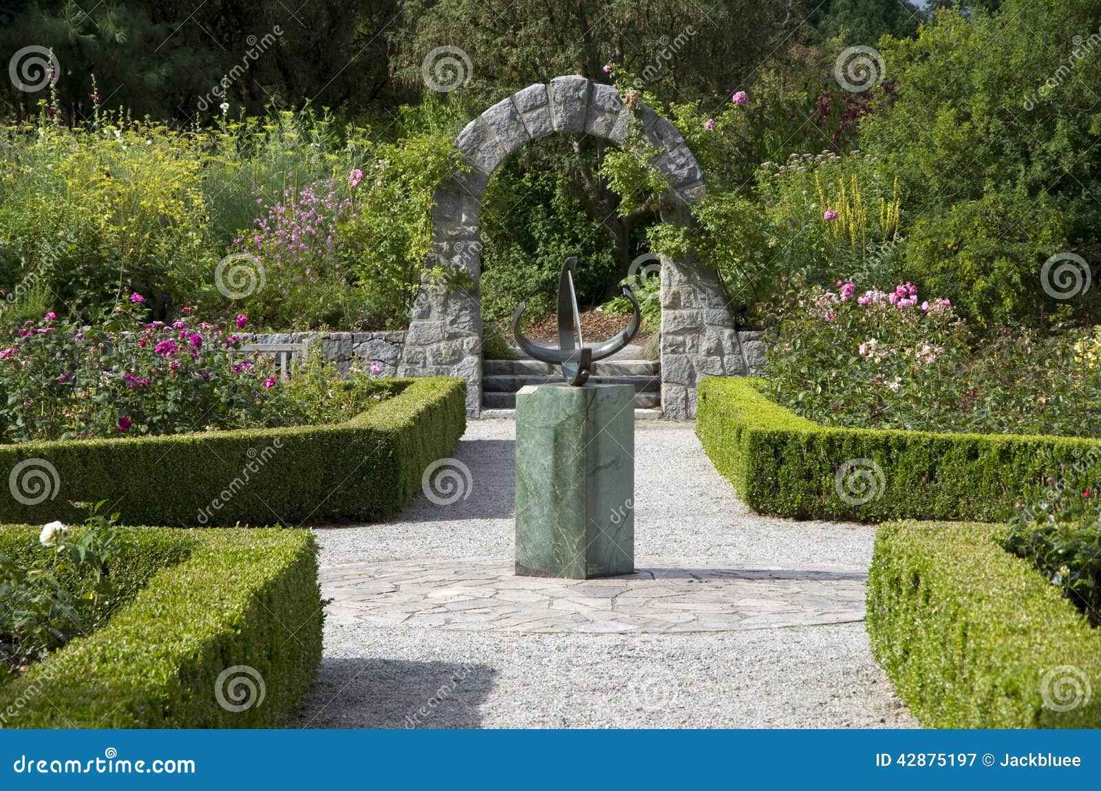 Rose garden stock image. Image of landscaping, flora - 42875197