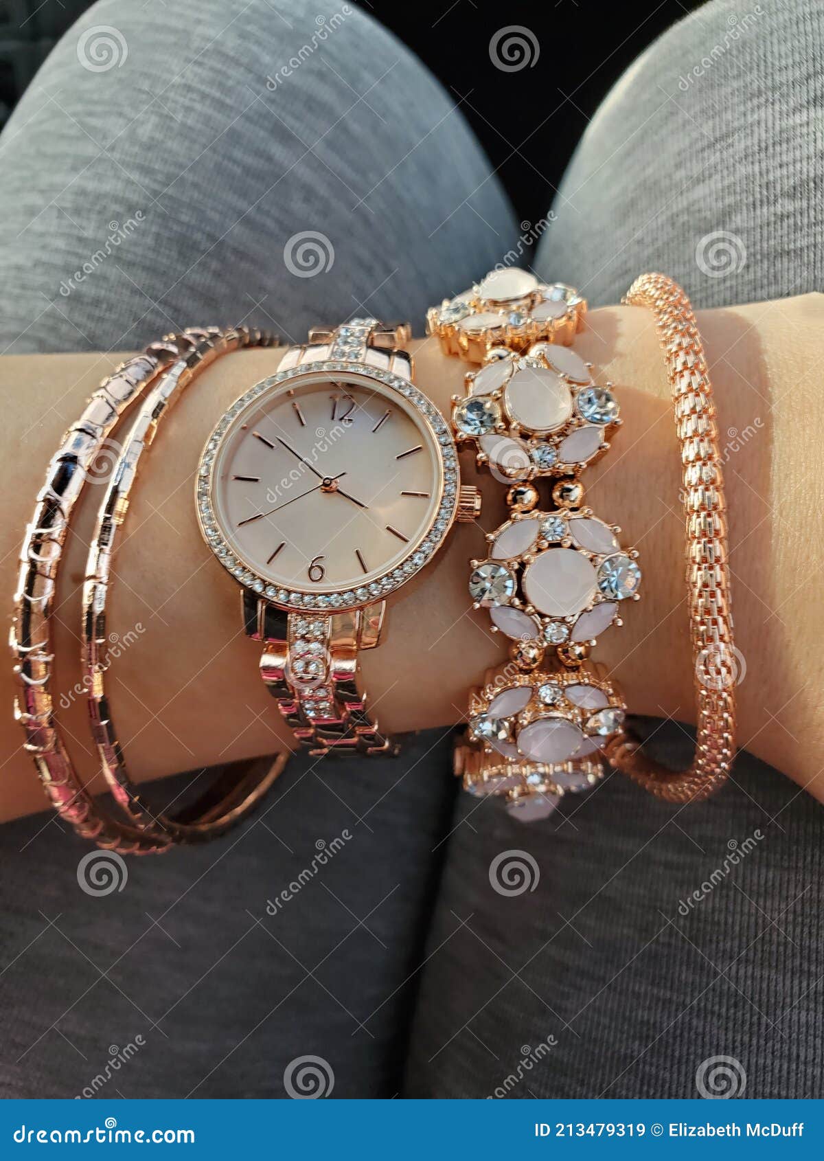 Rose gold bling stock image. Image of silver, watch - 213479319