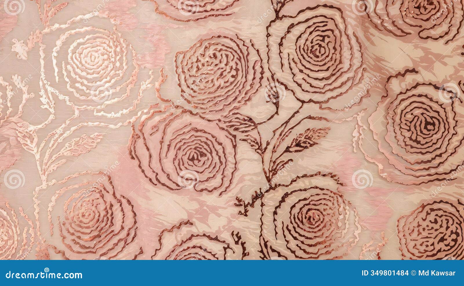 Rose Gold Floral Fabric Texture, Elegant Blush High Quality Image Stock ...