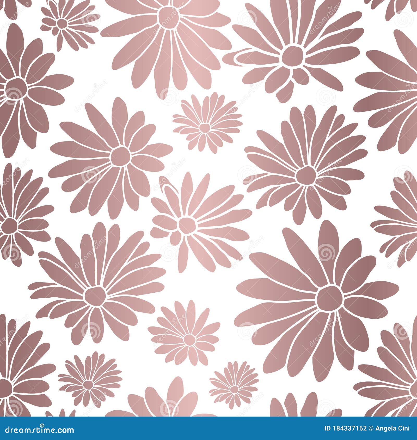 Rose Gold Flower Floral Textile Repeat Pattern Background Stock Vector ...