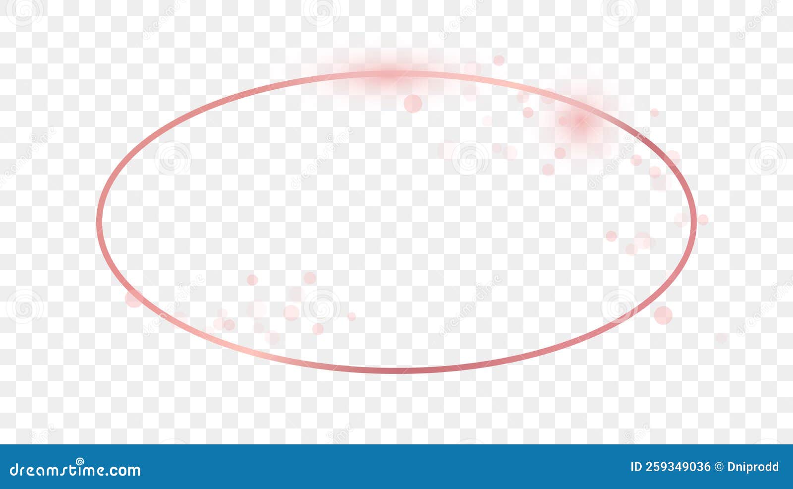 Rose Gold Glowing Oval Shape Frame Stock Vector - Illustration of ...