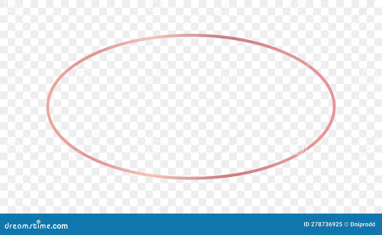 Rose Gold Glowing Oval Shape Frame Stock Vector - Illustration of ...