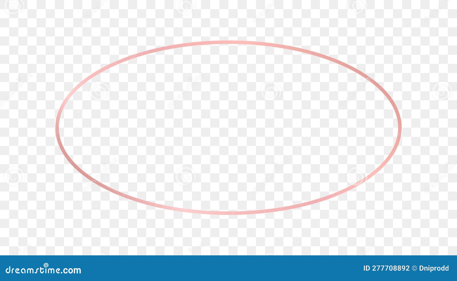 Rose Gold Glowing Oval Shape Frame Stock Vector - Illustration of shiny ...
