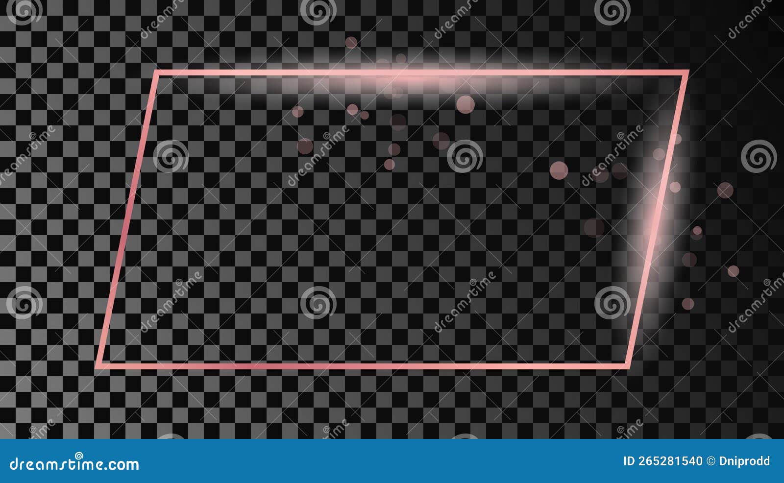 Rose Gold Glowing Rectangular Shape Frame Stock Vector - Illustration of gold, highlight: 265281540