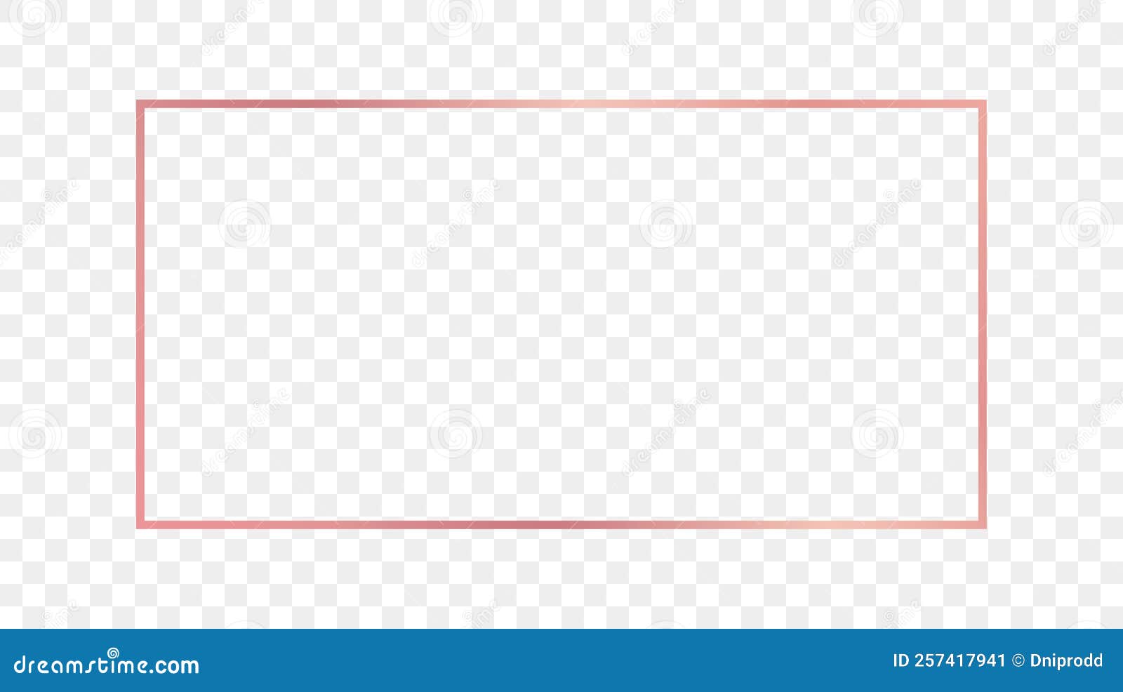 Rose Gold Glowing Rectangular Shape Frame Stock Vector - Illustration ...