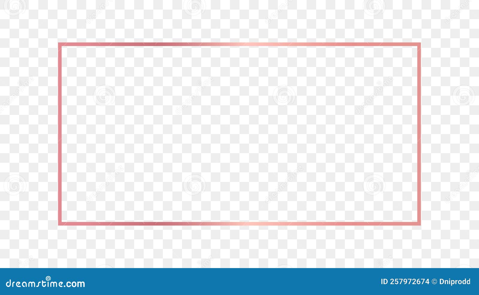 Rose Gold Glowing Rectangular Shape Frame Stock Vector - Illustration ...