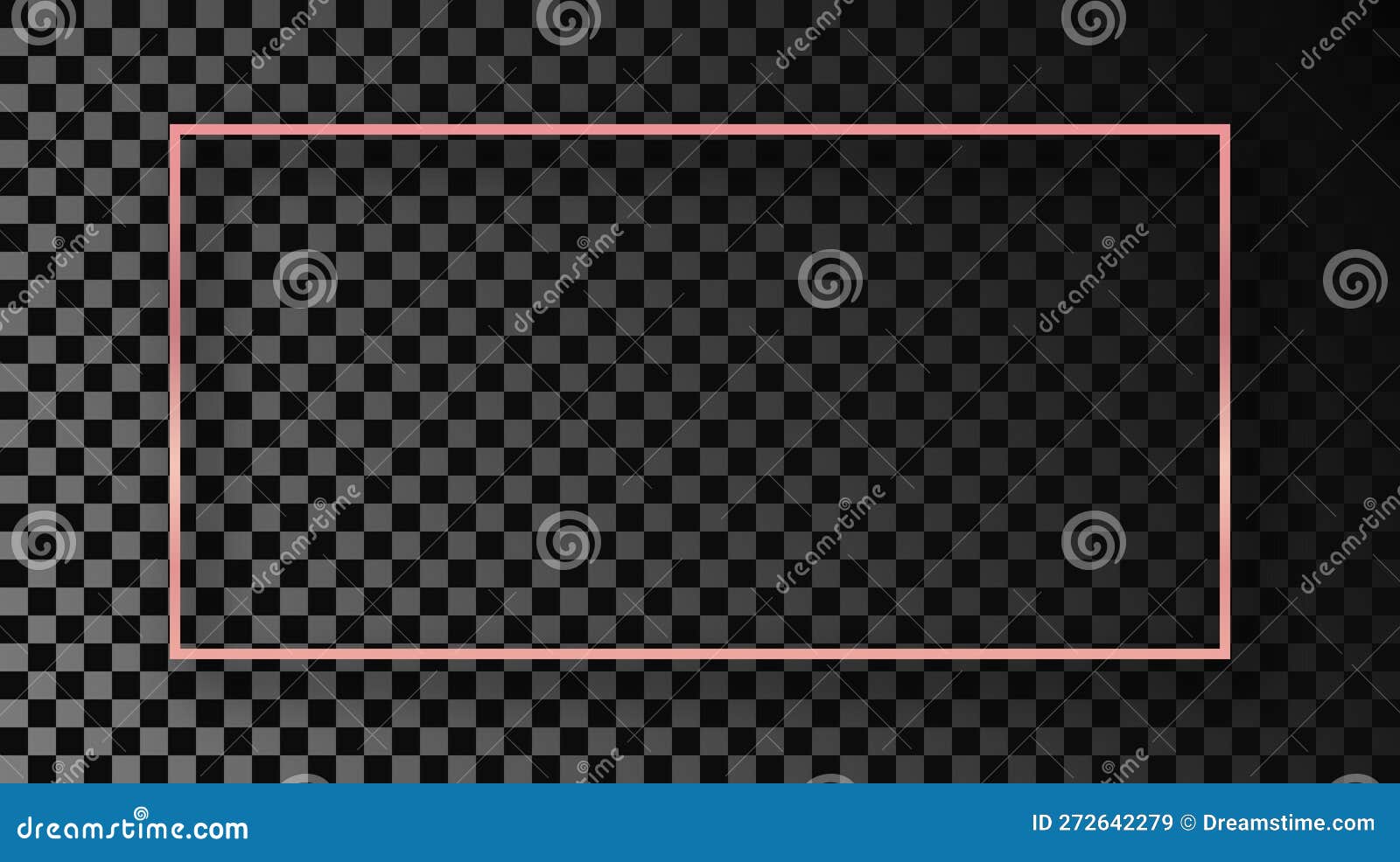 Glowing Rectangular Frame With Space For Text On A Black Background ...