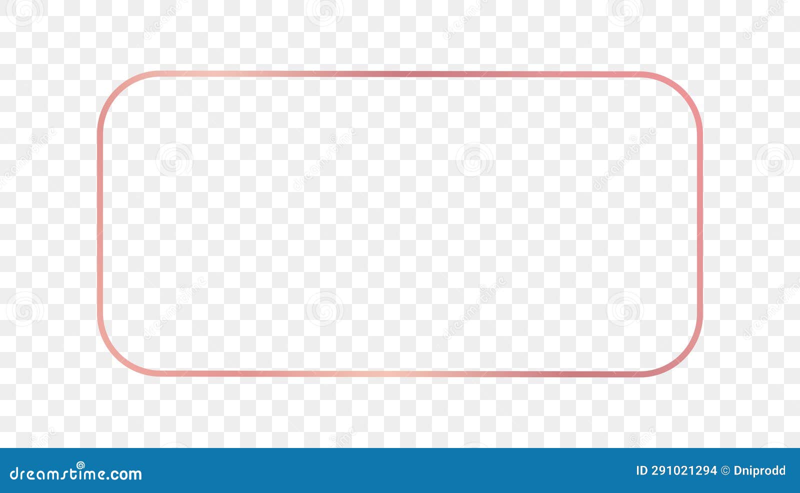 Rose Gold Glowing Rounded Rectangular Frame Stock Illustration ...