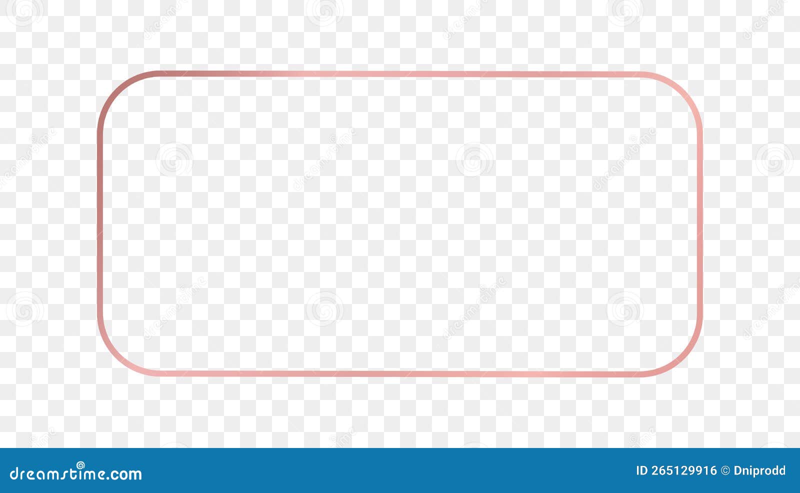 Rose Gold Glowing Rounded Rectangular Frame Stock Vector - Illustration ...