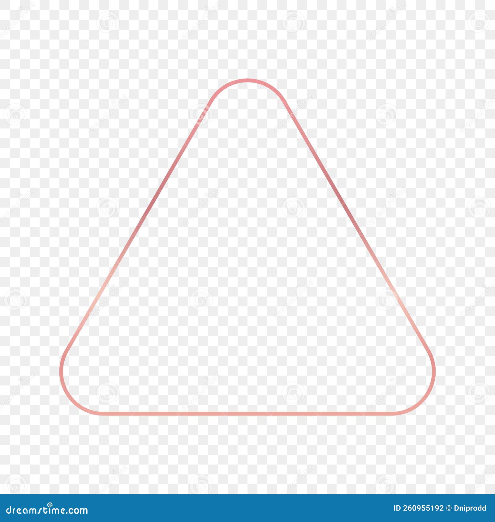 Rose Gold Glowing Rounded Triangle Frame Stock Vector - Illustration of ...