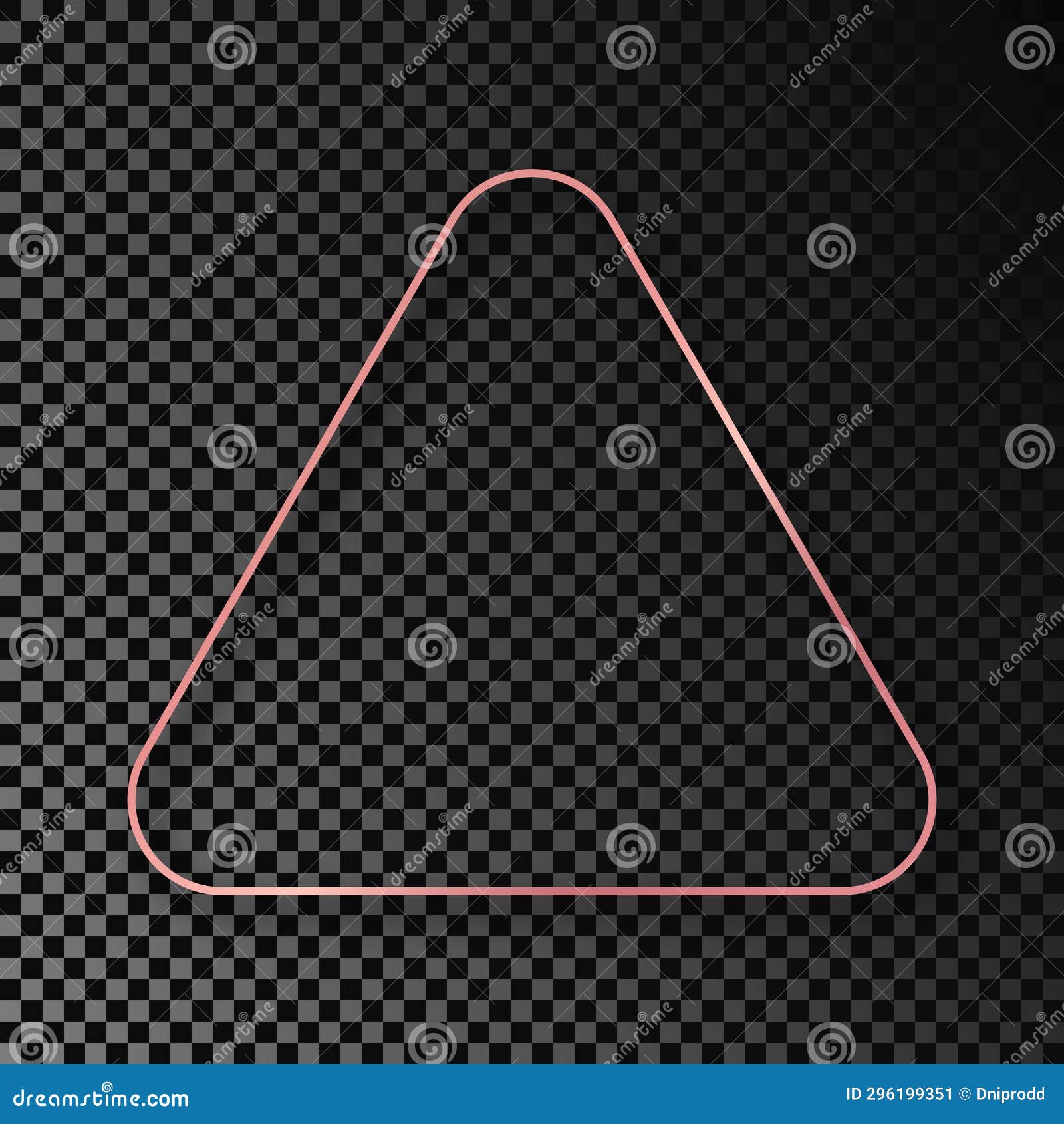 Rounded Triangle Shape Hazard Warning Sign With Arrow Symbol. Flat ...