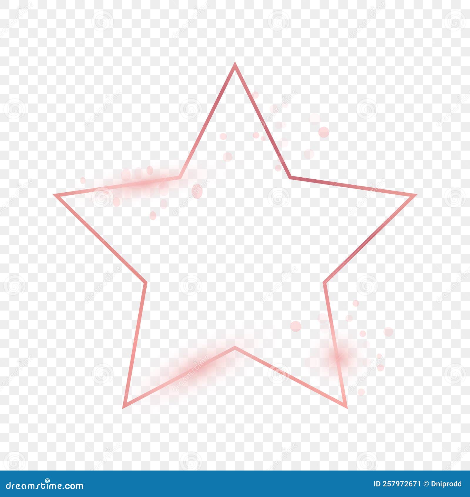 Rose Gold Glowing Star Shape Frame Stock Vector - Illustration of badge ...