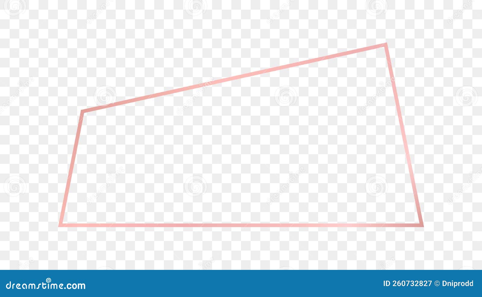 Rose Gold Glowing Trapezoid Shape Frame Stock Illustration ...