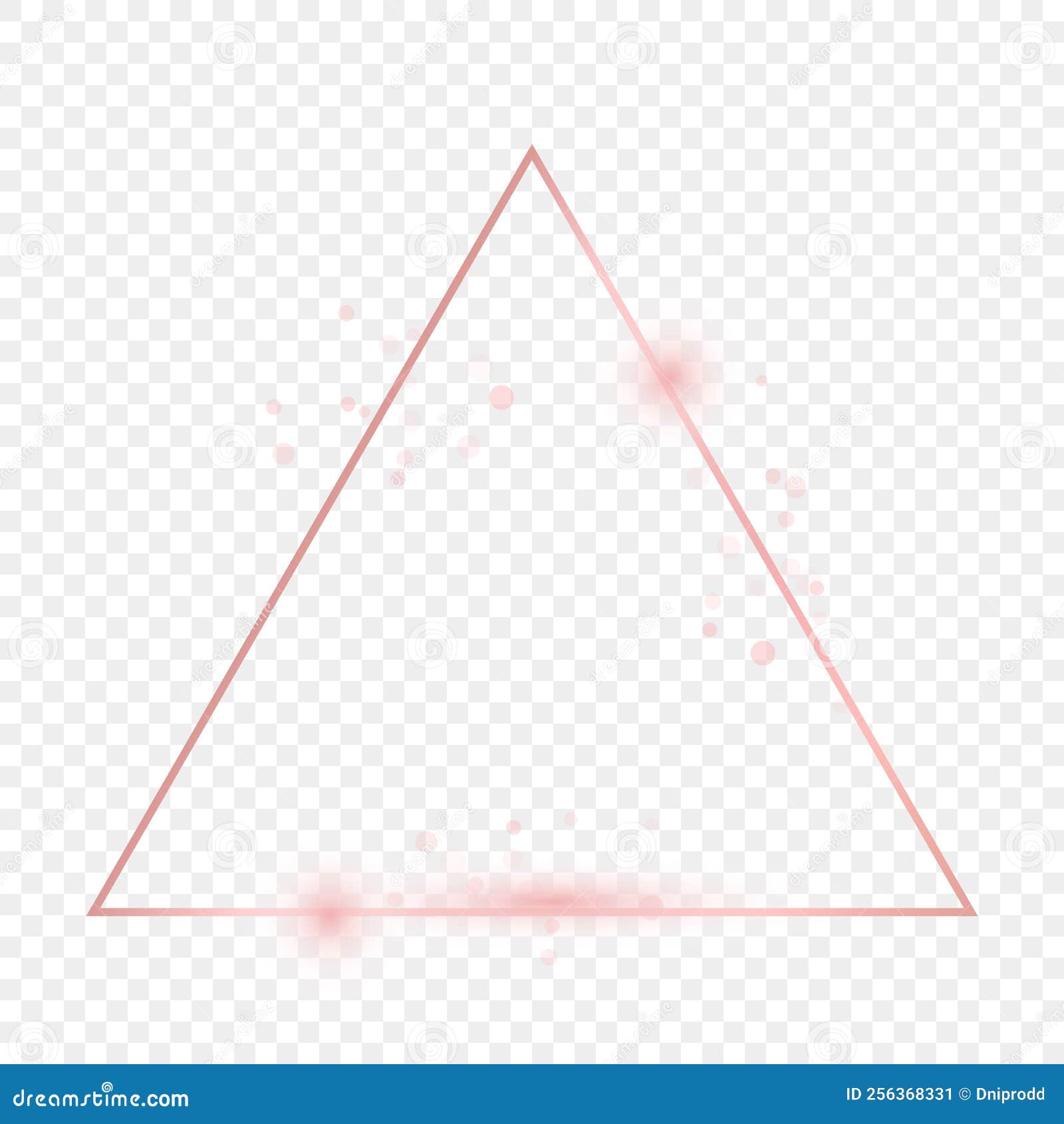 Rose Gold Glowing Triangle Frame Stock Vector - Illustration of party ...