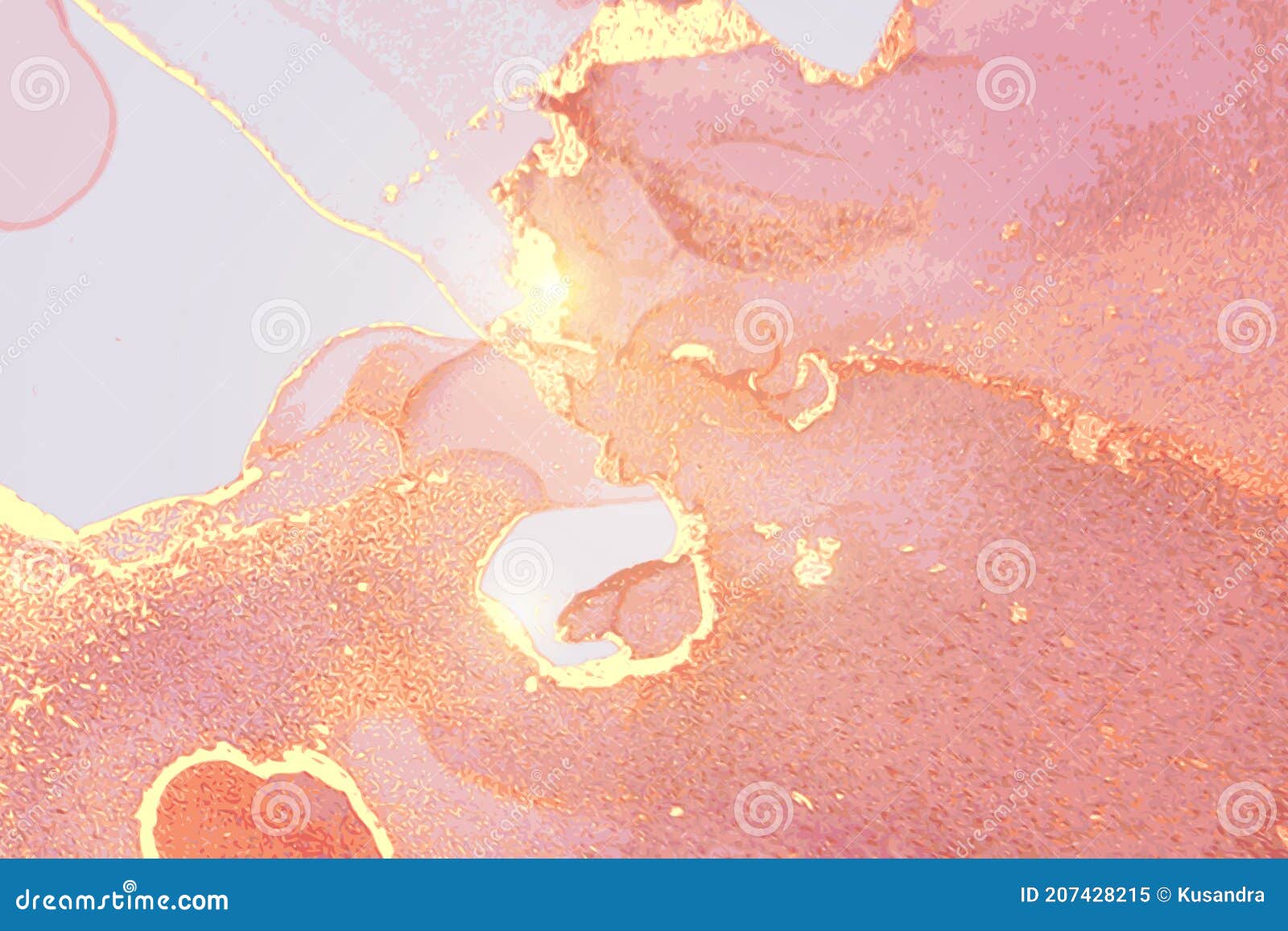Rose and Gold Pattern with Texture of Stone and Sparkles Stock Image ...