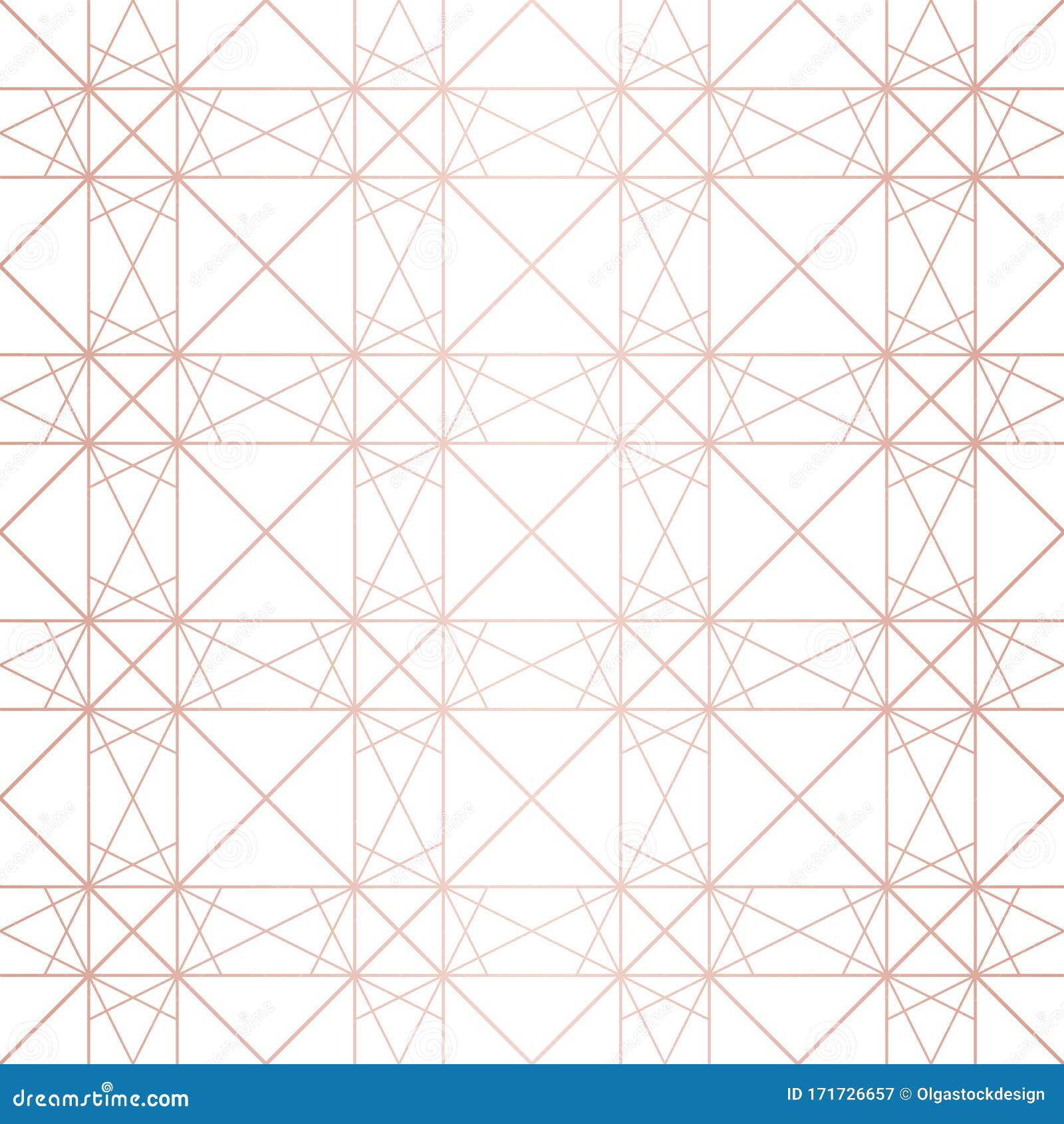 Rose Gold Pattern. Vector Geometric Lines Seamless Texture. Gold and ...