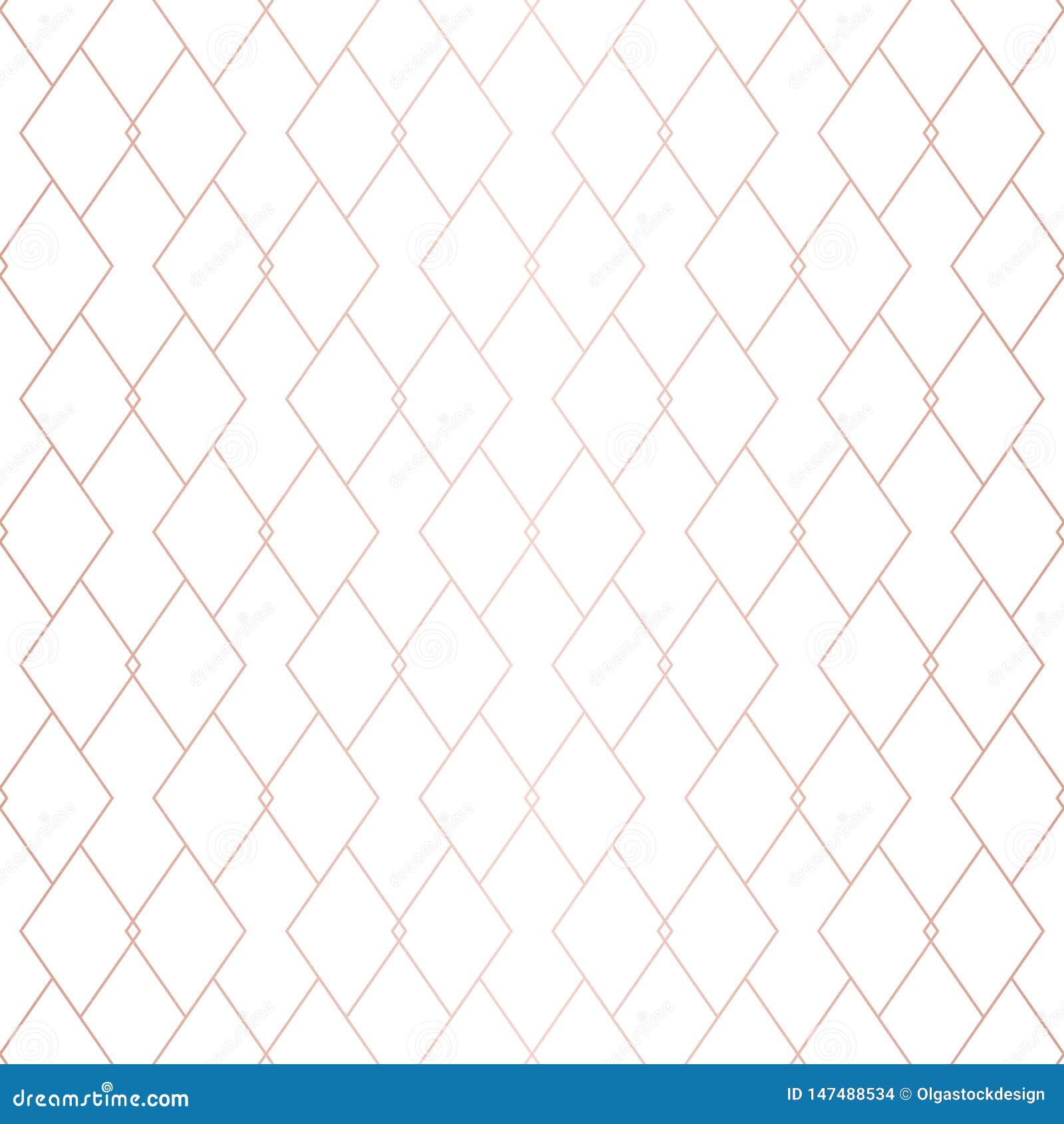 Rose Gold Pattern Vector Geometric Seamless Grid Texture Copper