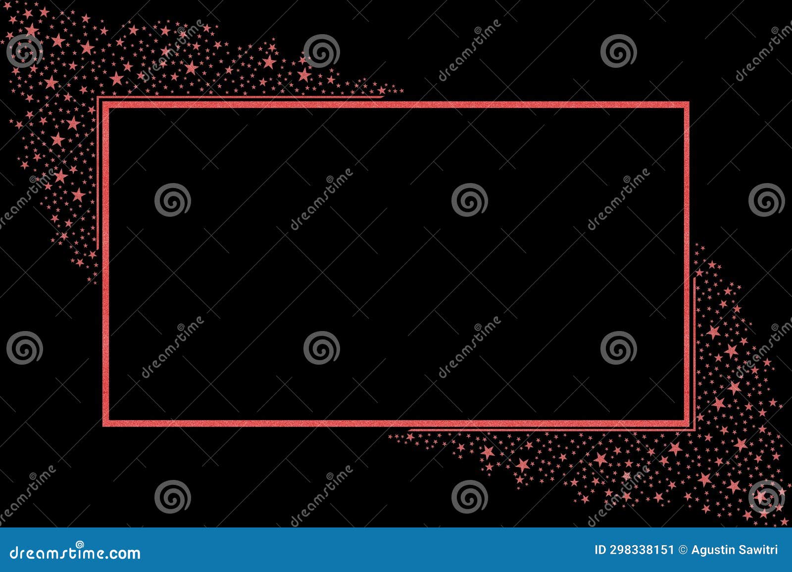 Rose Gold Peach Square or Rectangular Frame with Rose Gold Star ...