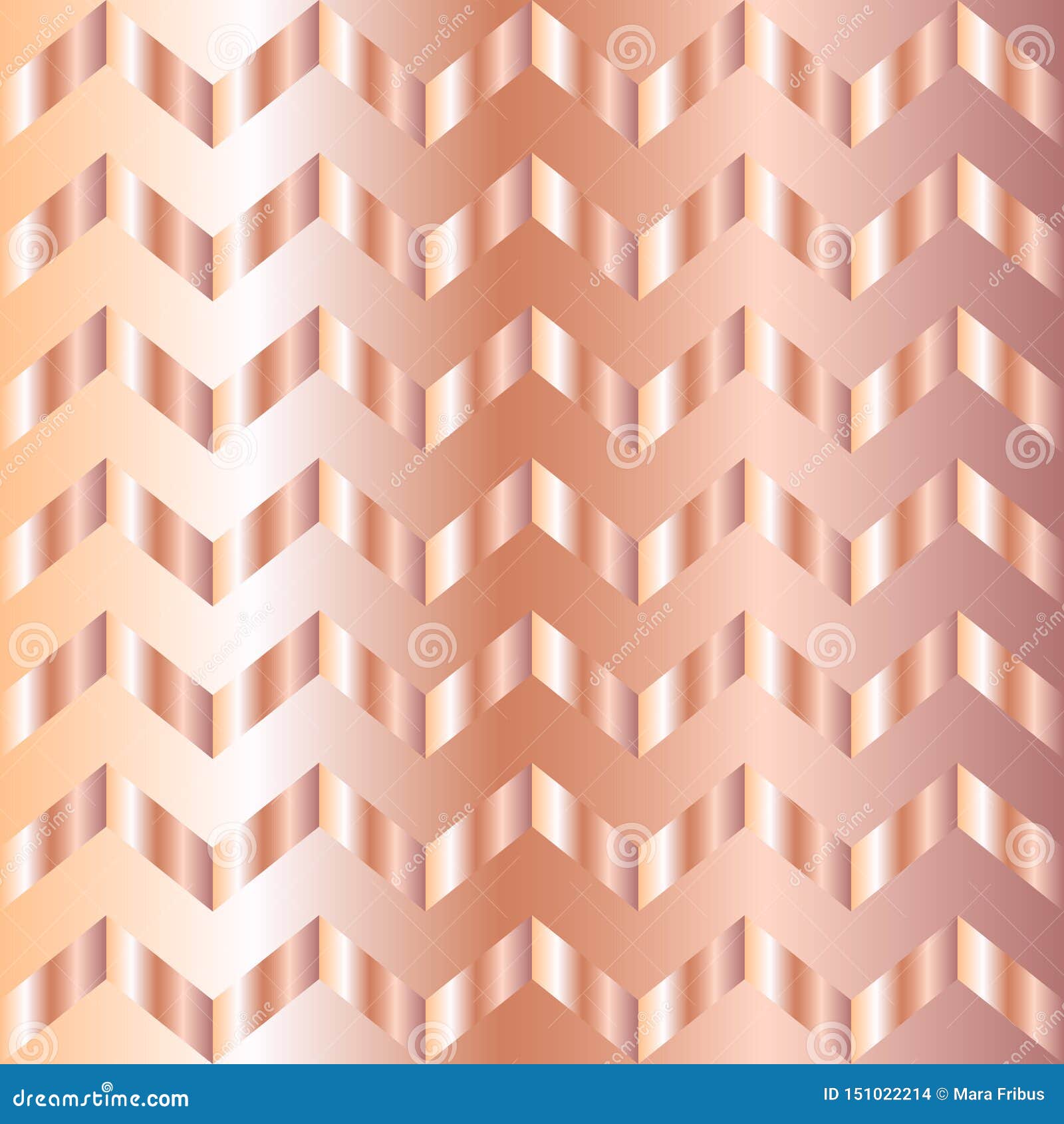 Rose Golden Metal Gradient Chevron Pattern Background Stock Vector ...