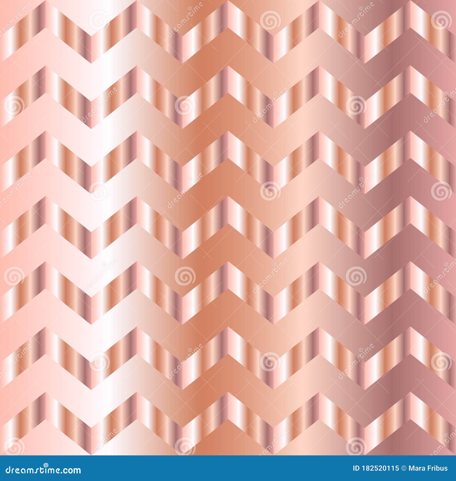 Rose Golden Metal Gradient Chevron Pattern Background Stock Vector ...