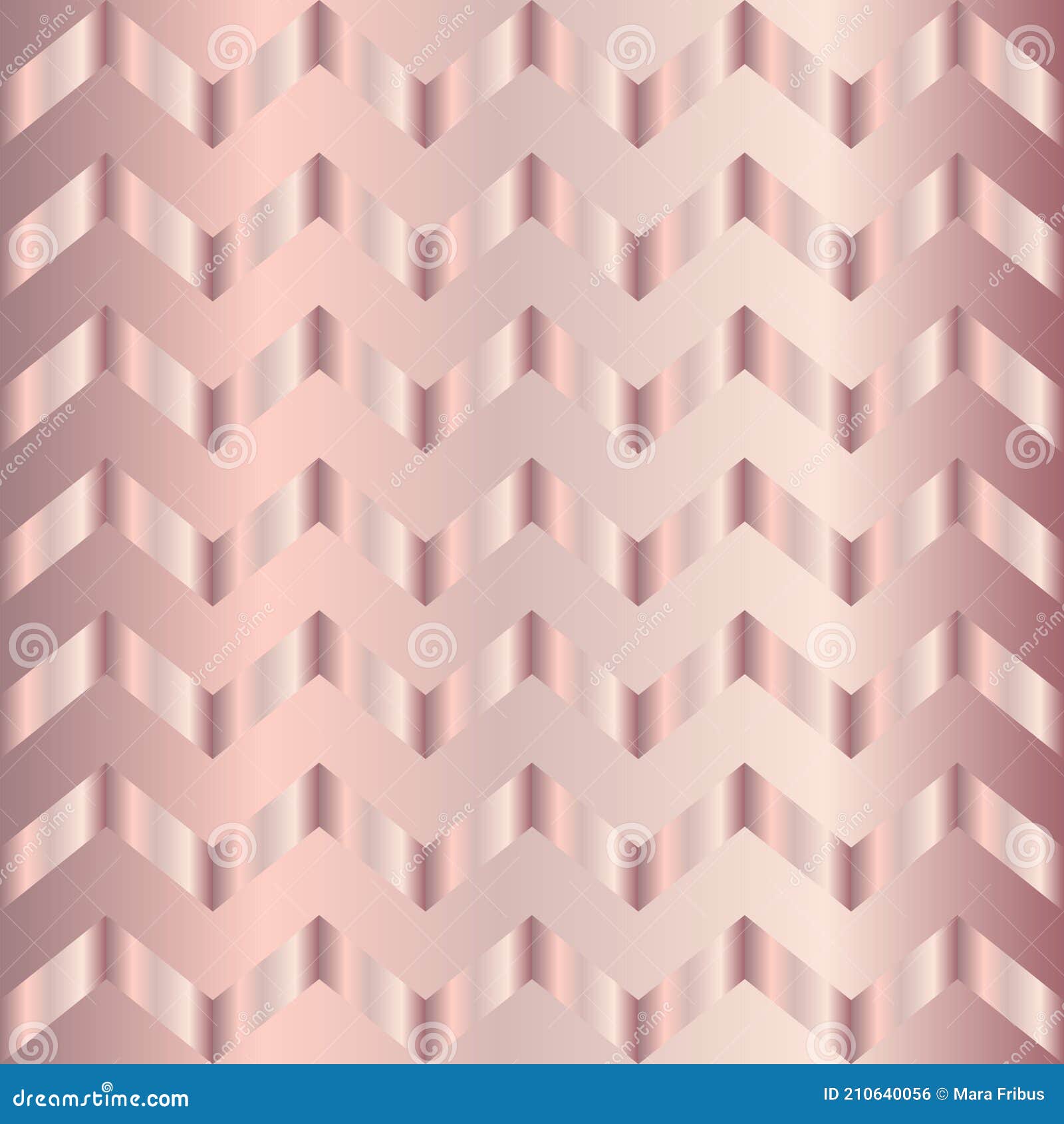 Rose Golden Metal Gradient Chevron Pattern Background Stock Vector ...