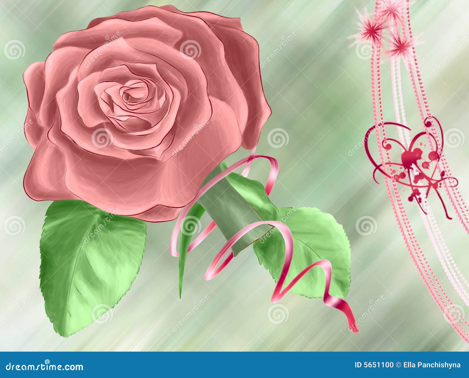 Rose greetings stock illustration. Illustration of beautiful - 5651100