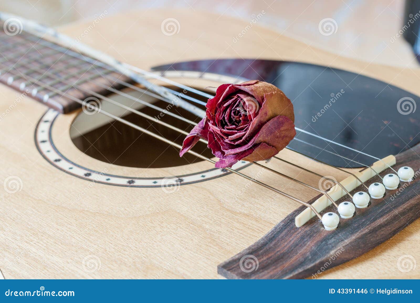 Rose and a guitar stock photo. Image of classic, decoration - 43391446